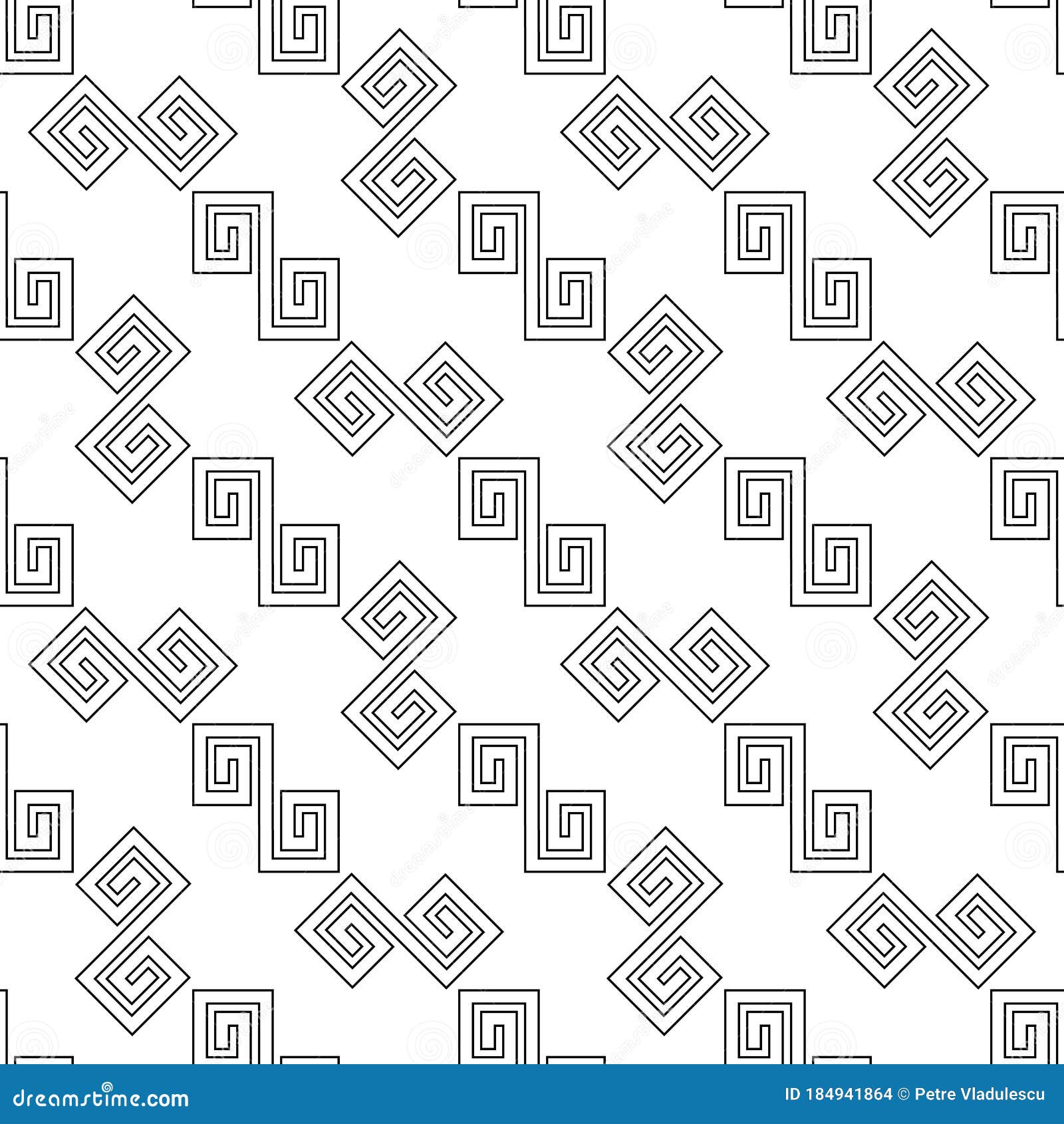 Seamless Pattern with Black Outline Geometric Forms(texture 8), Modern ...