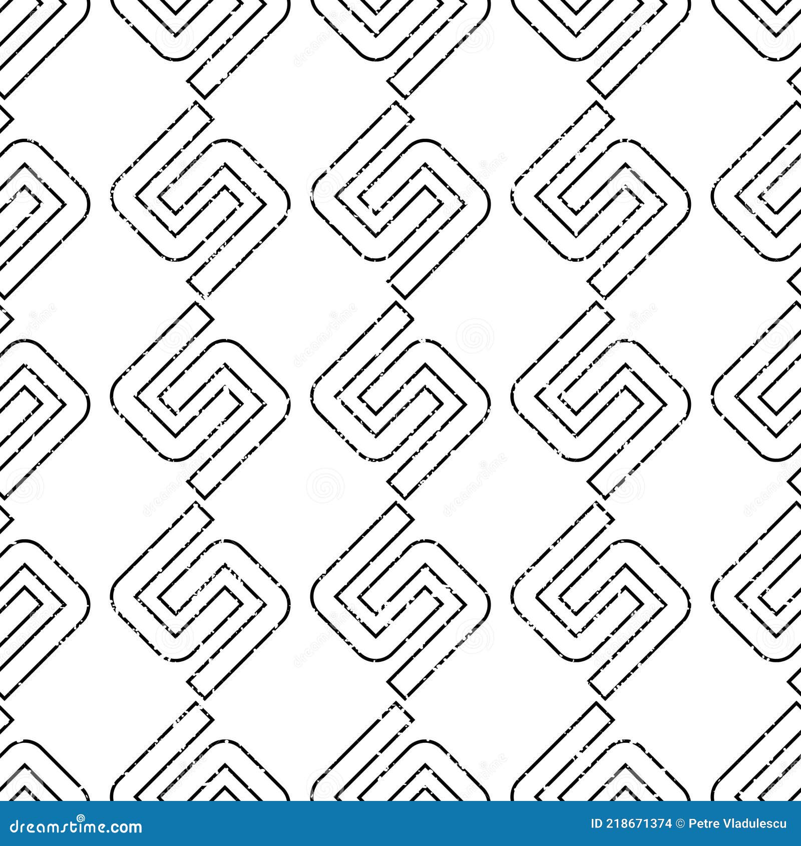 Seamless Pattern with Black Outline S Letter Texture 3 8020, Modern ...