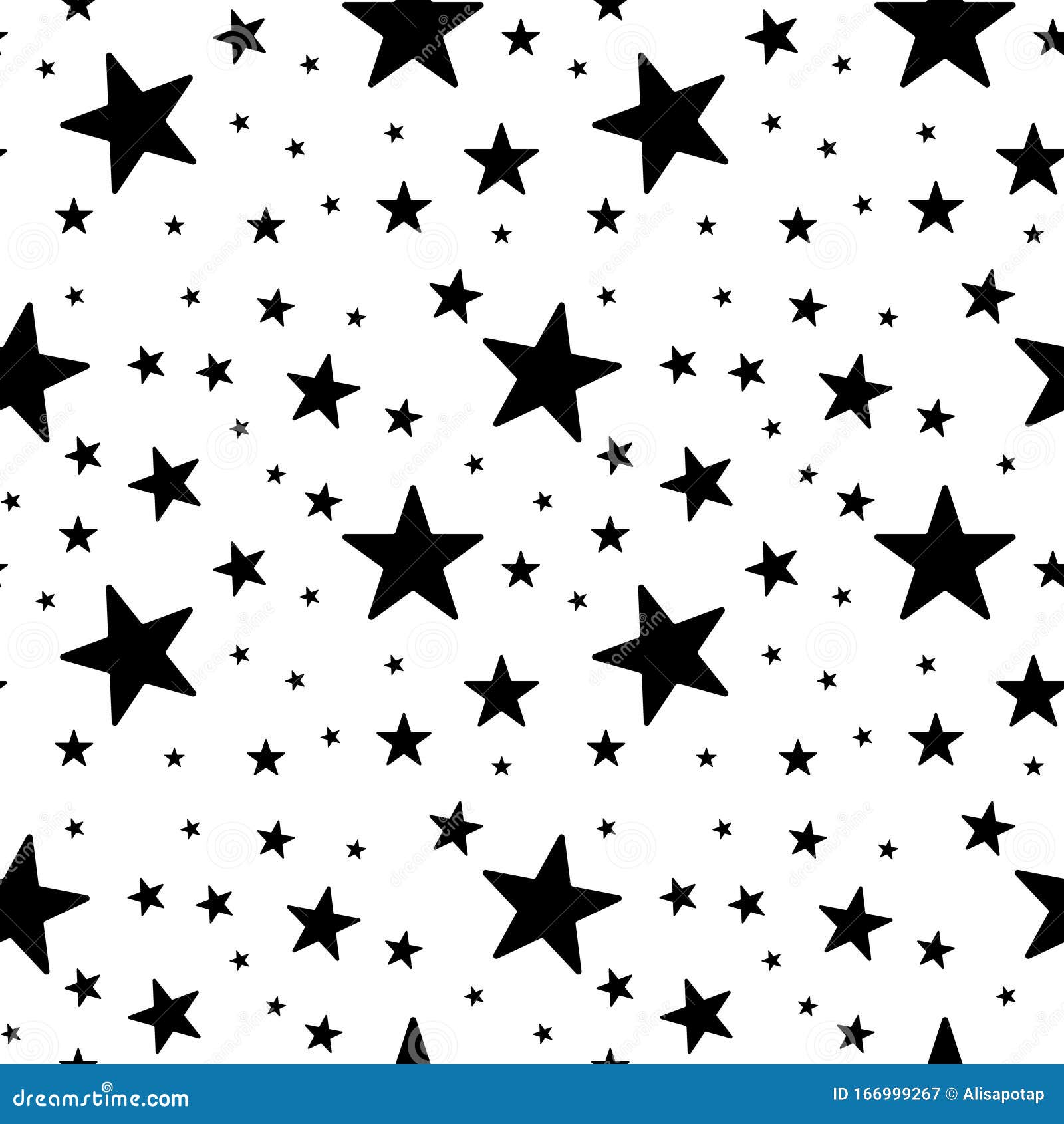 Seamless Pattern with Black Stars Stock Vector - Illustration of ...