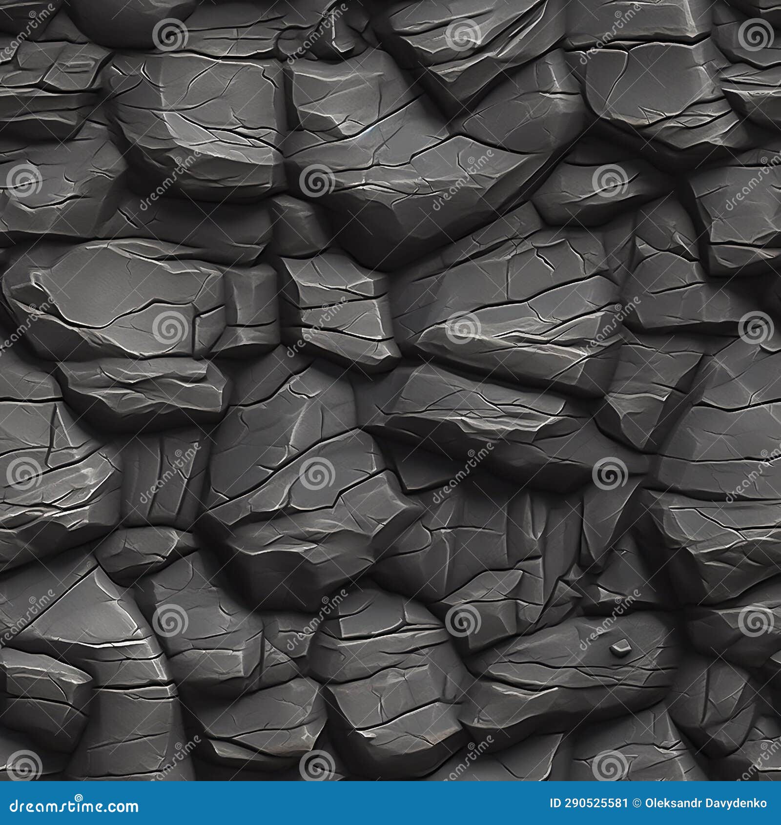 Seamless Pattern of Black Stones, Repetition Background, Texture of ...