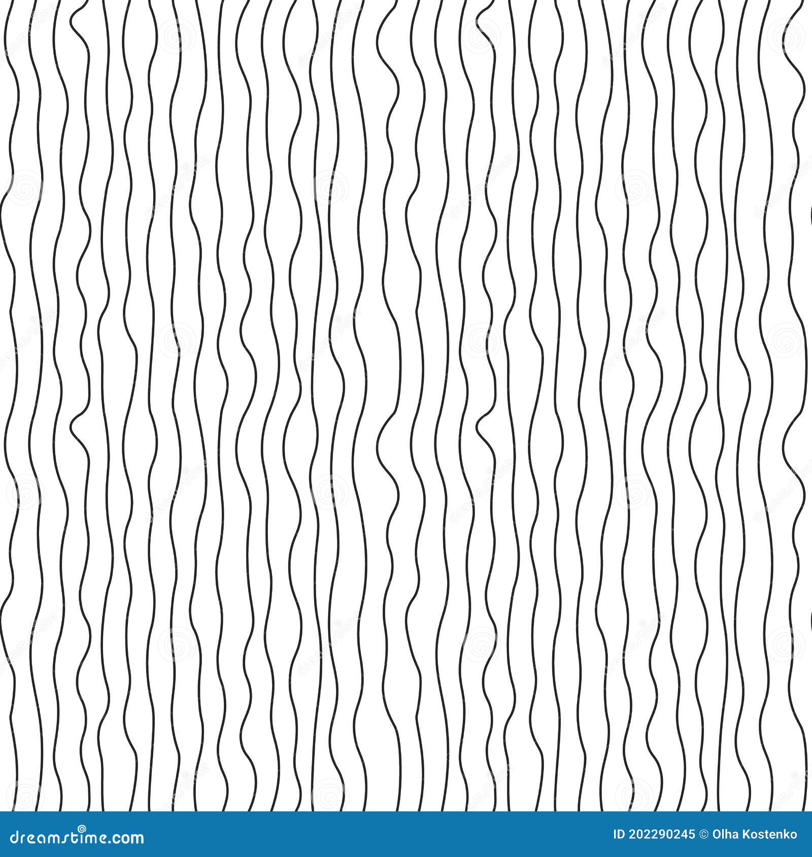 Seamless Pattern with Black Wave. Repeat Vertical Stock Vector ...