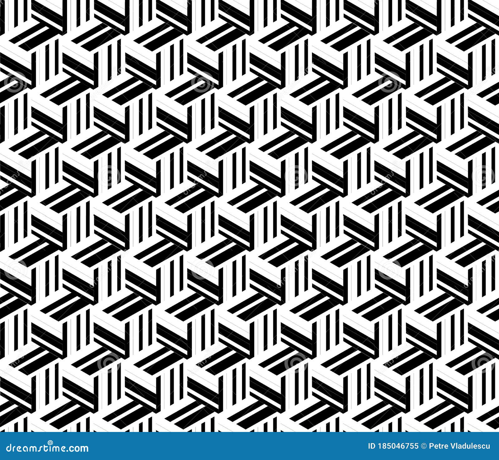 Seamless Pattern with Black and White Bands, Modern Stylish Image ...