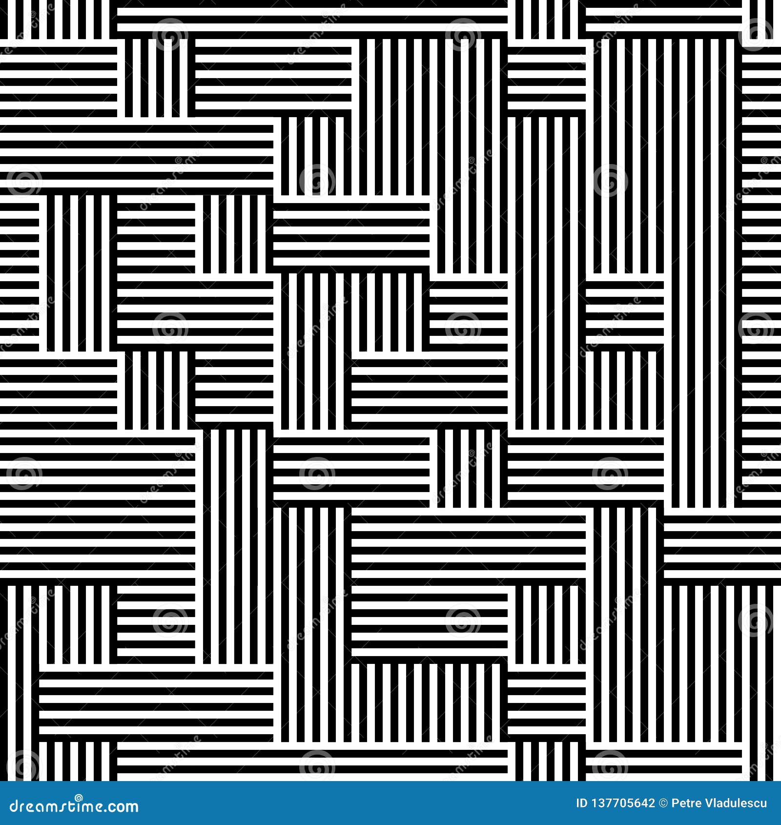 Seamless Pattern of Black and White Broken Lines Stock Vector ...