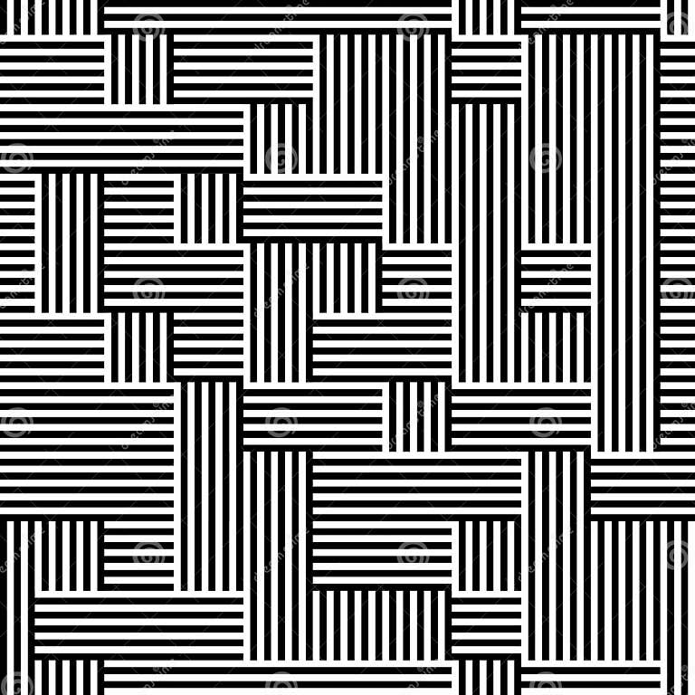Seamless Pattern of Black and White Broken Lines Stock Vector ...