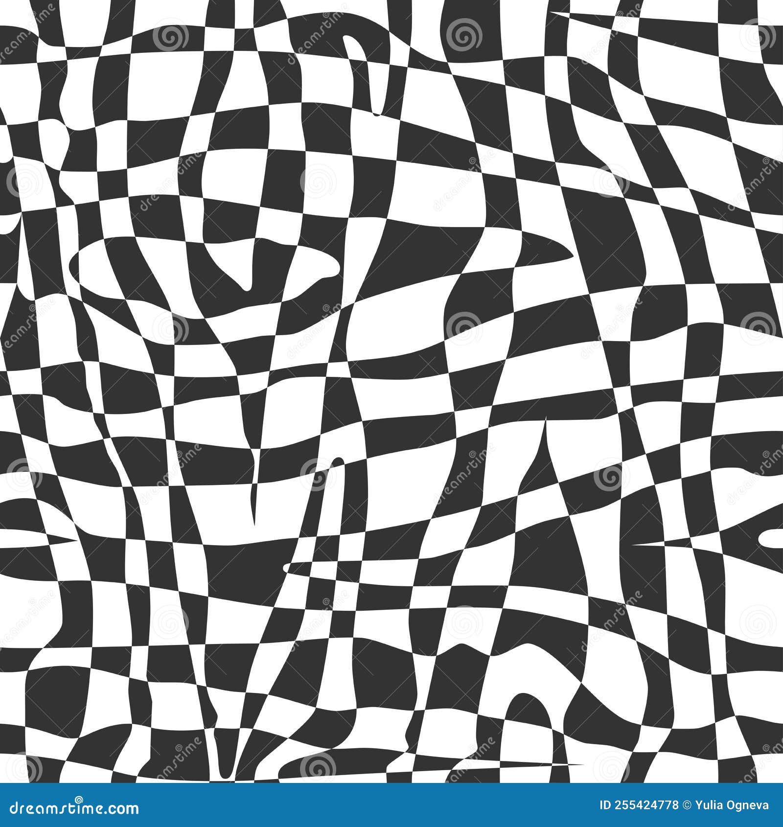 Seamless Pattern with Black and White Checkers. Monochrome Texture with ...