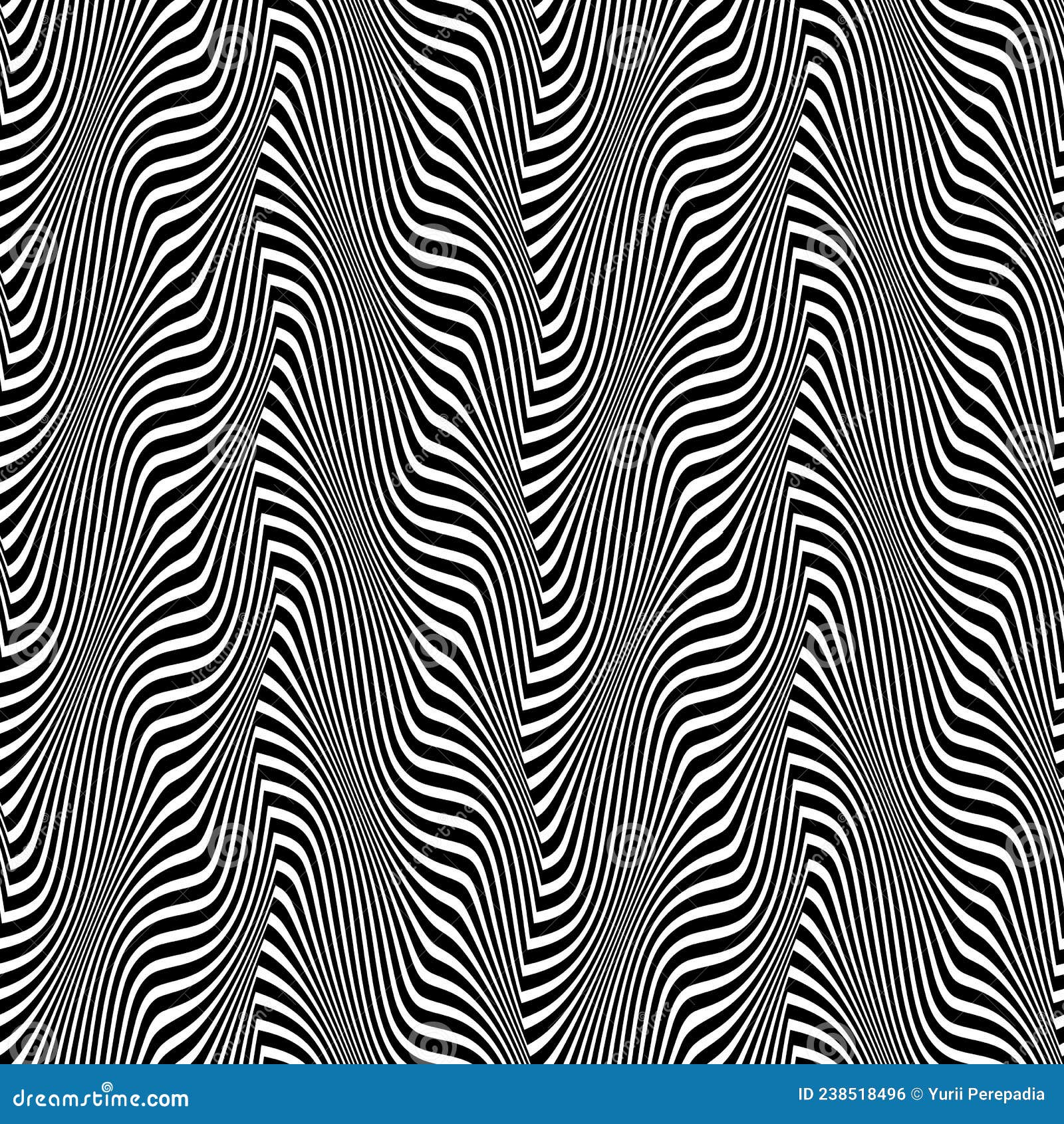 Vibrating Seamless Patterns Set. Optical Art Black And White Fabric ...