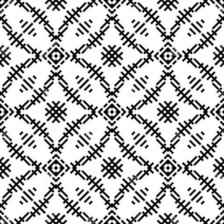 SEAMLESS PATTERN BLACK and WHITE Geometrical a Atr Stock Vector ...