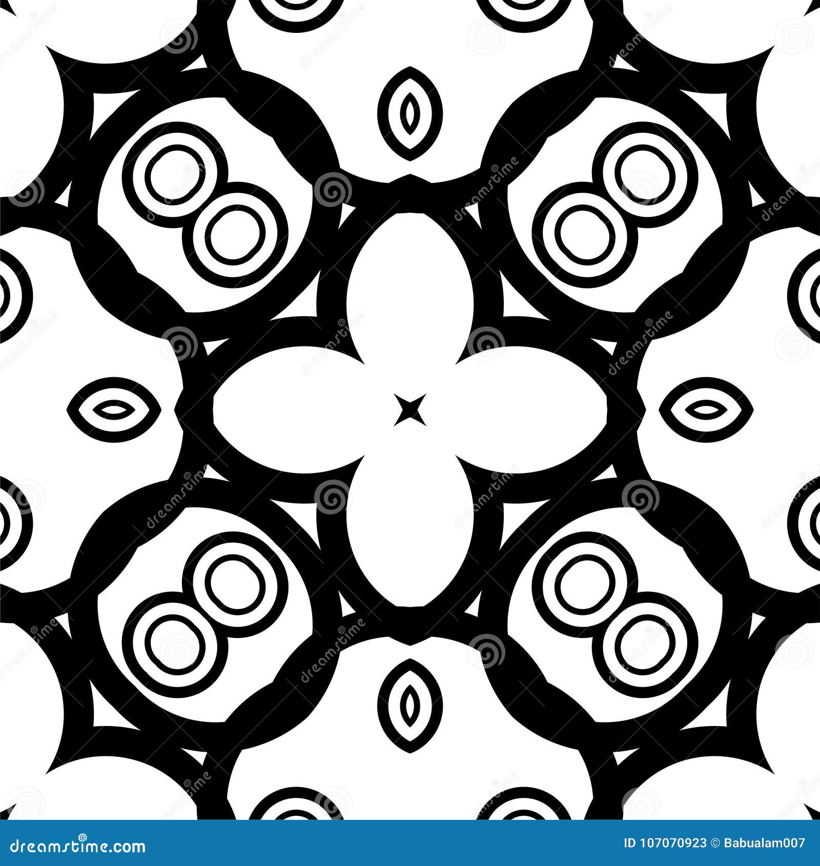 SEAMLESS PATTERN BLACK and WHITE Geometrical a Atr Stock Vector ...