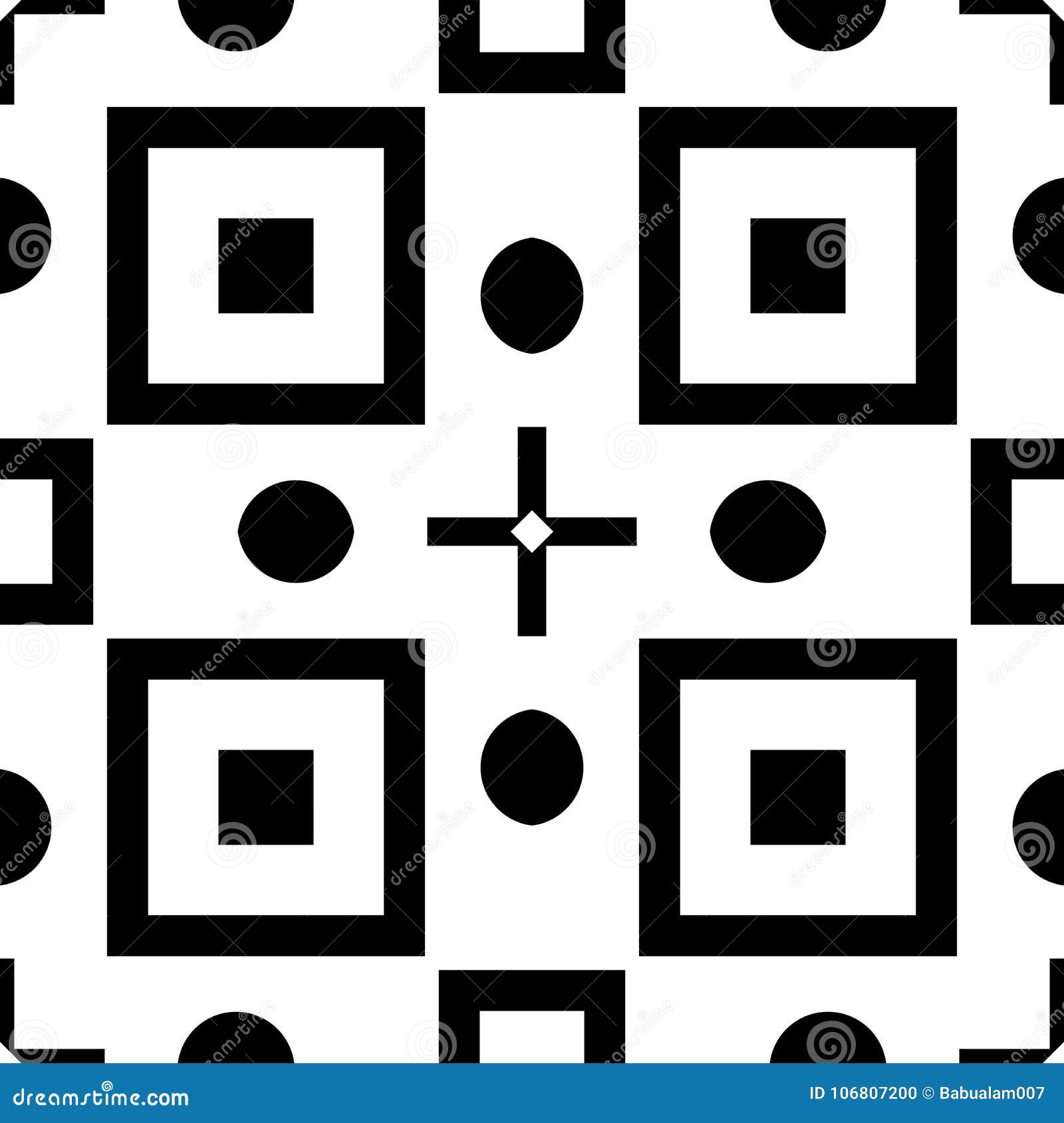 SEAMLESS PATTERN BLACK and WHITE Geometrical a Atr Stock Vector ...