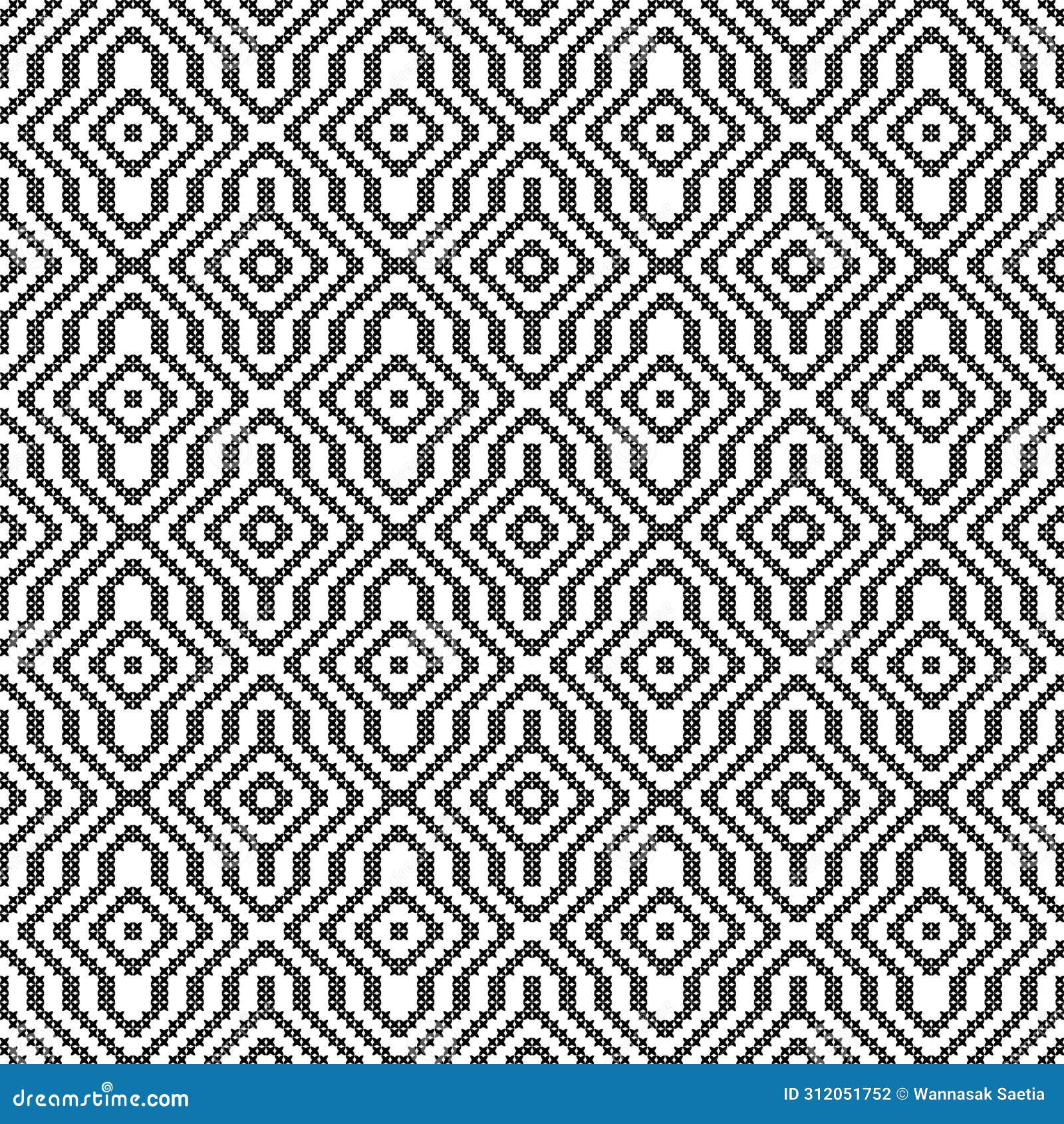 Seamless Pattern. Black and White Geometrical Background Stock Vector ...