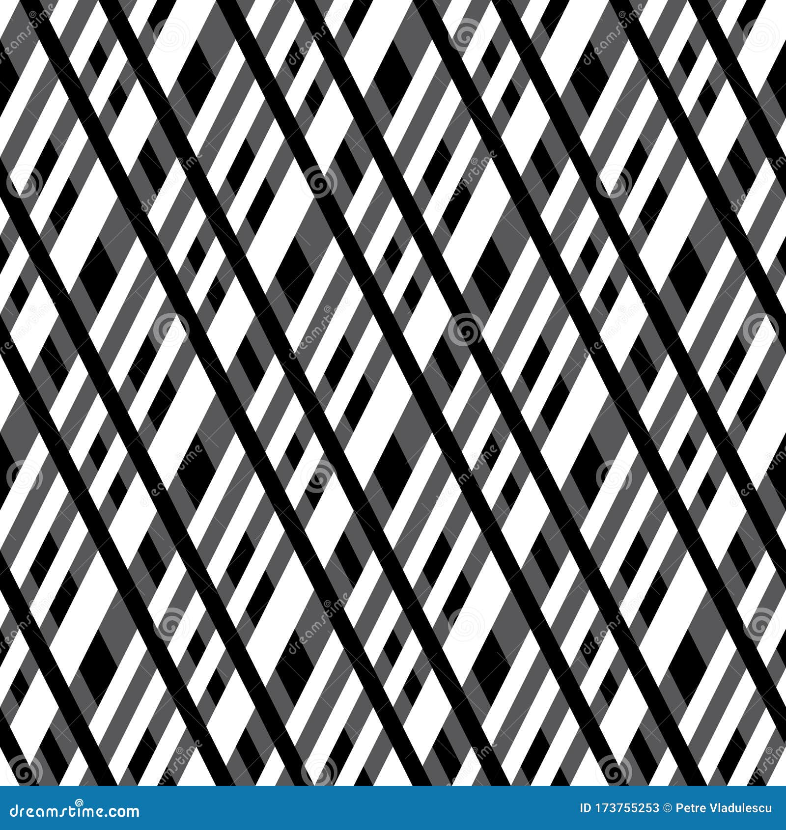 Seamless Pattern with Black and White Intersecting Lines (2), Modern ...