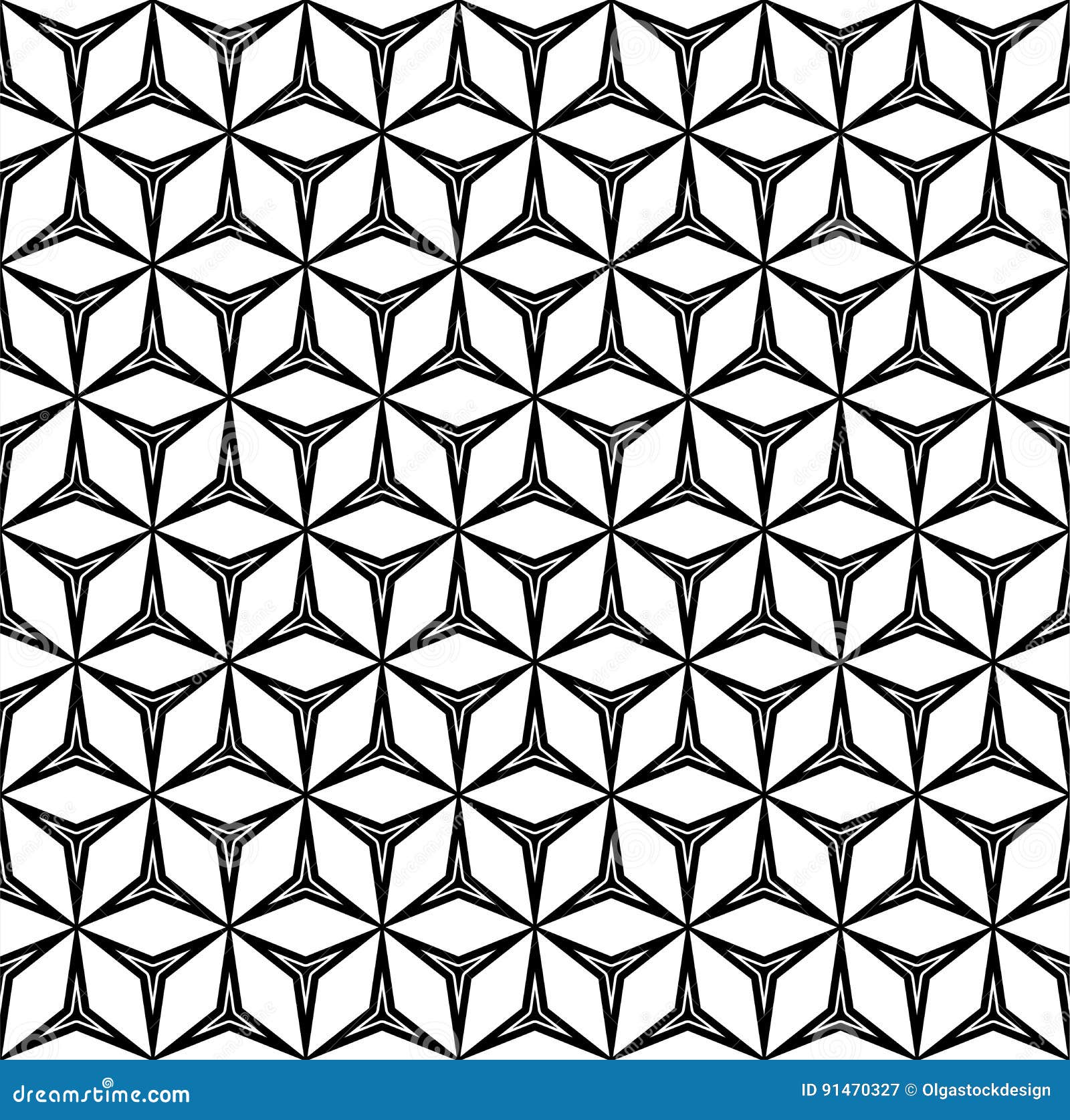 Seamless Pattern, Black & White Mosaic Background Stock Vector ...
