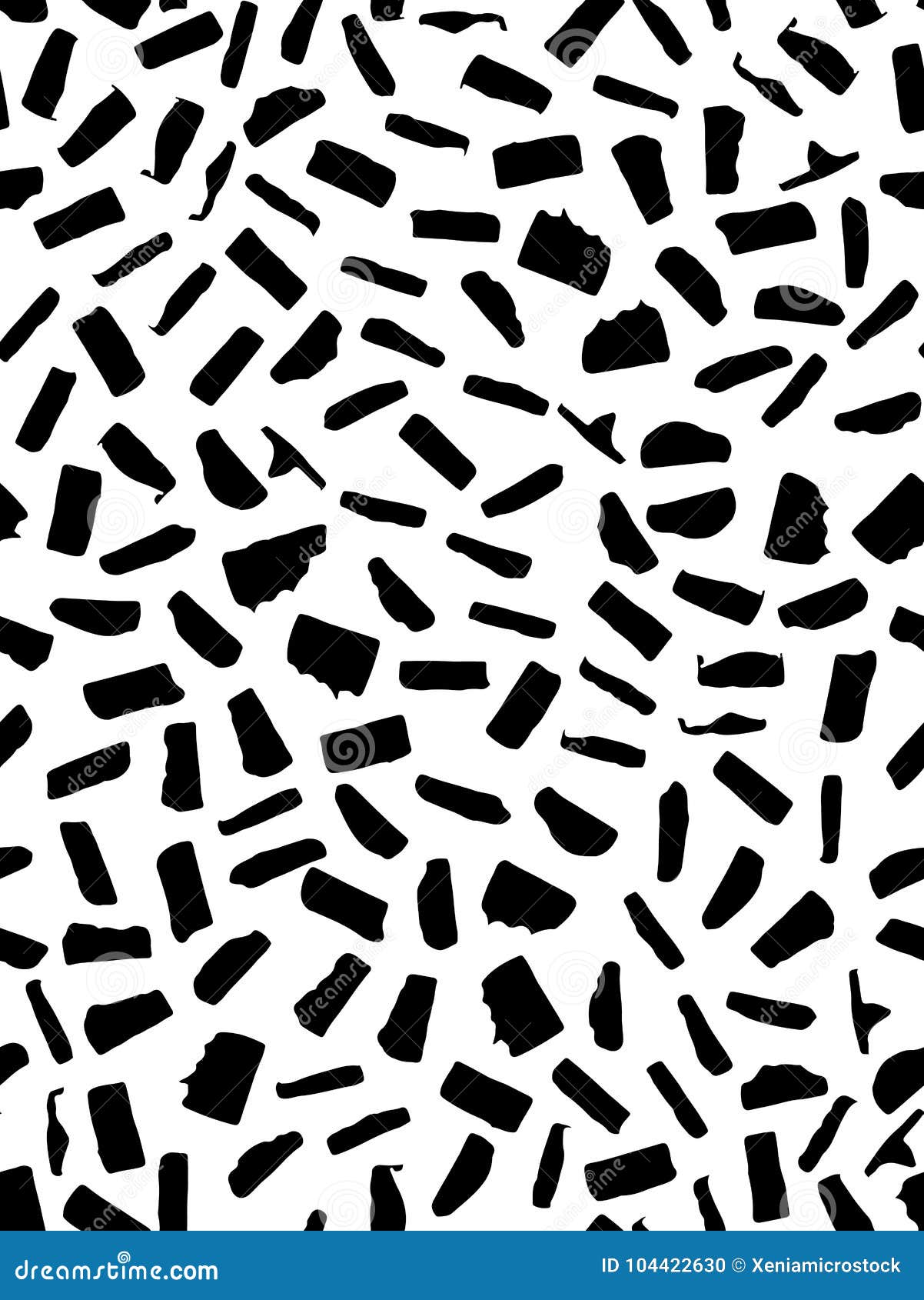 Seamless Pattern in Black and White with a Rectangular Shape. Ink and ...