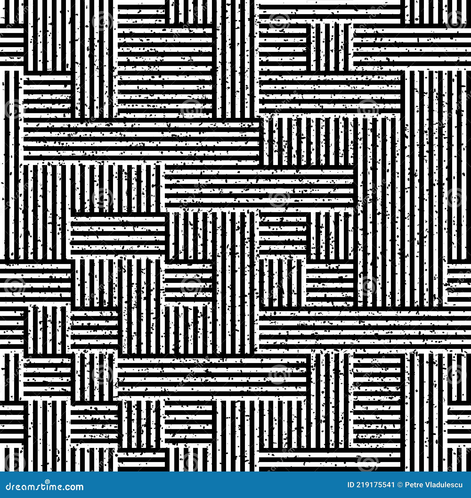 Seamless Pattern with Black and White Stripes 6 11580, Modern Stylish ...