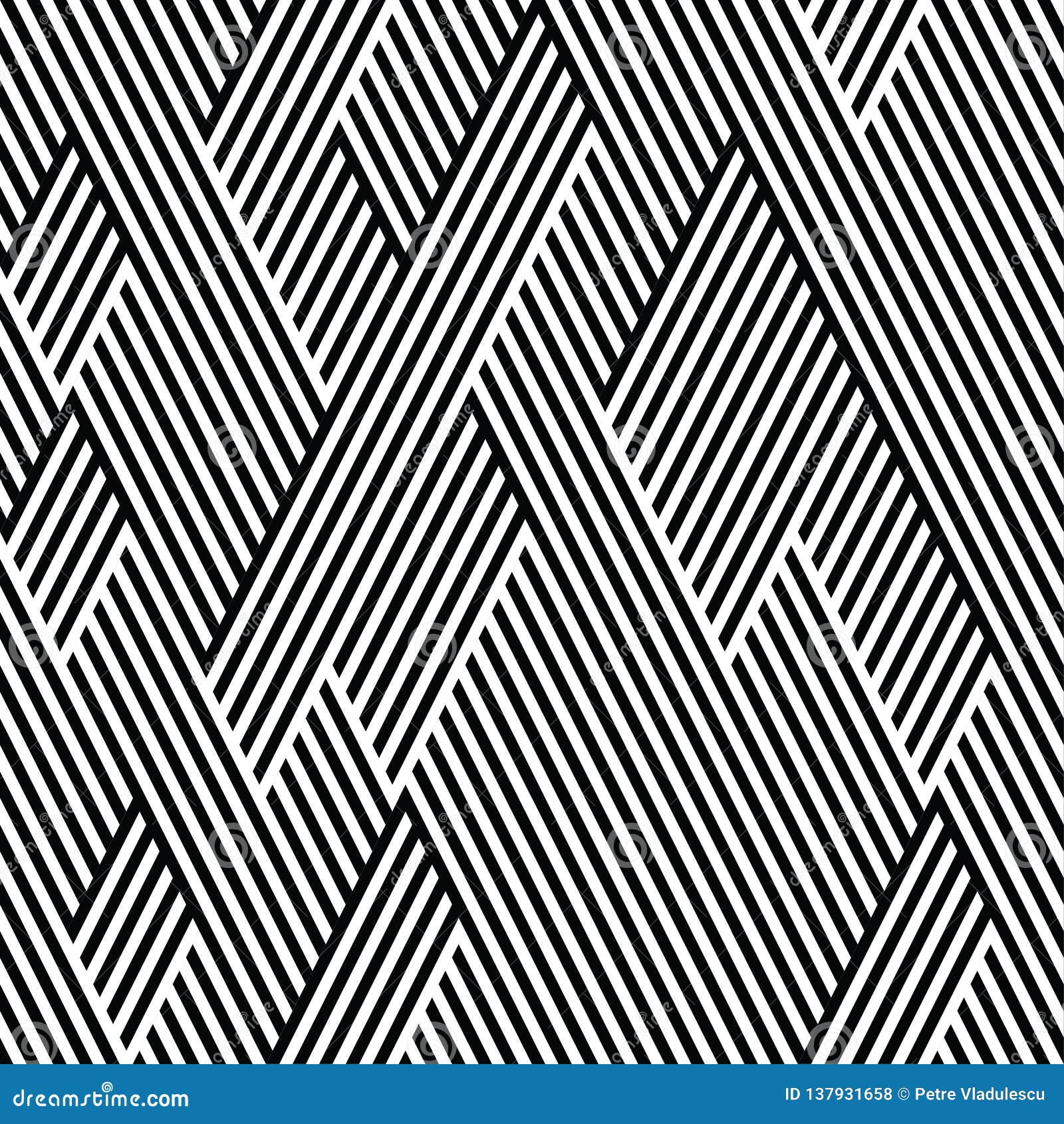 Seamless Pattern with Black and White Stripes Stock Vector ...