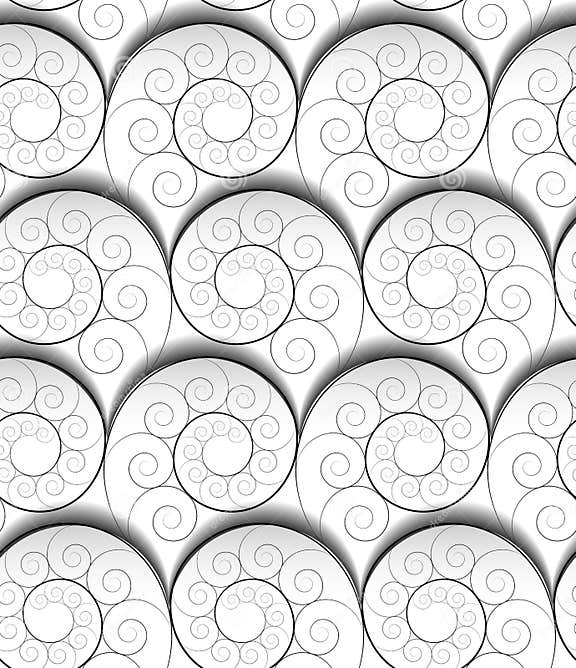 Seamless pattern stock vector. Illustration of scroll - 55208963