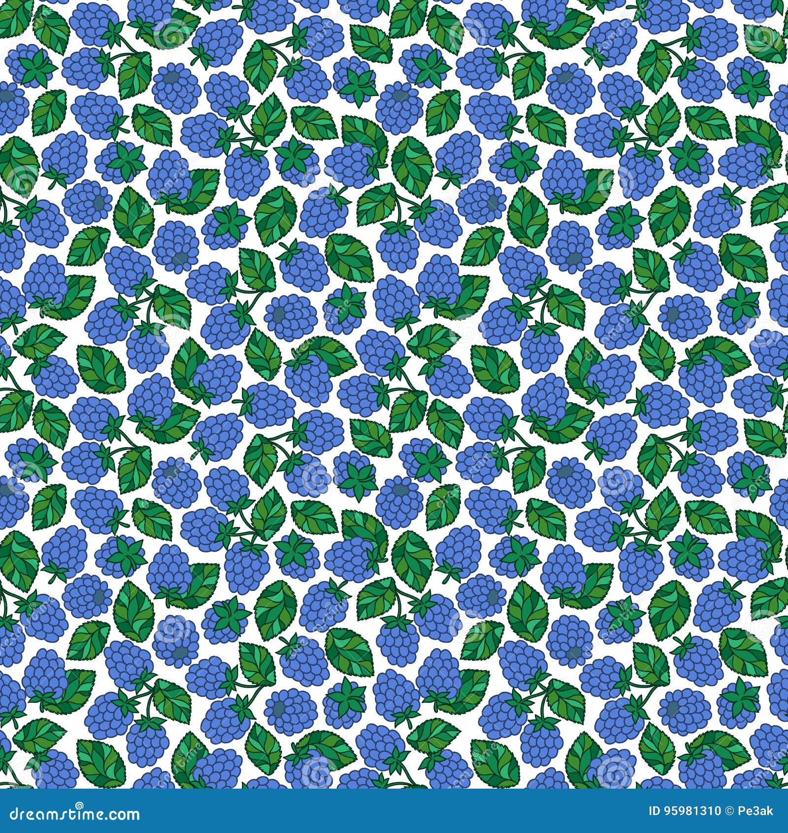 Seamless Pattern of Blackberry Stock Illustration - Illustration of ...