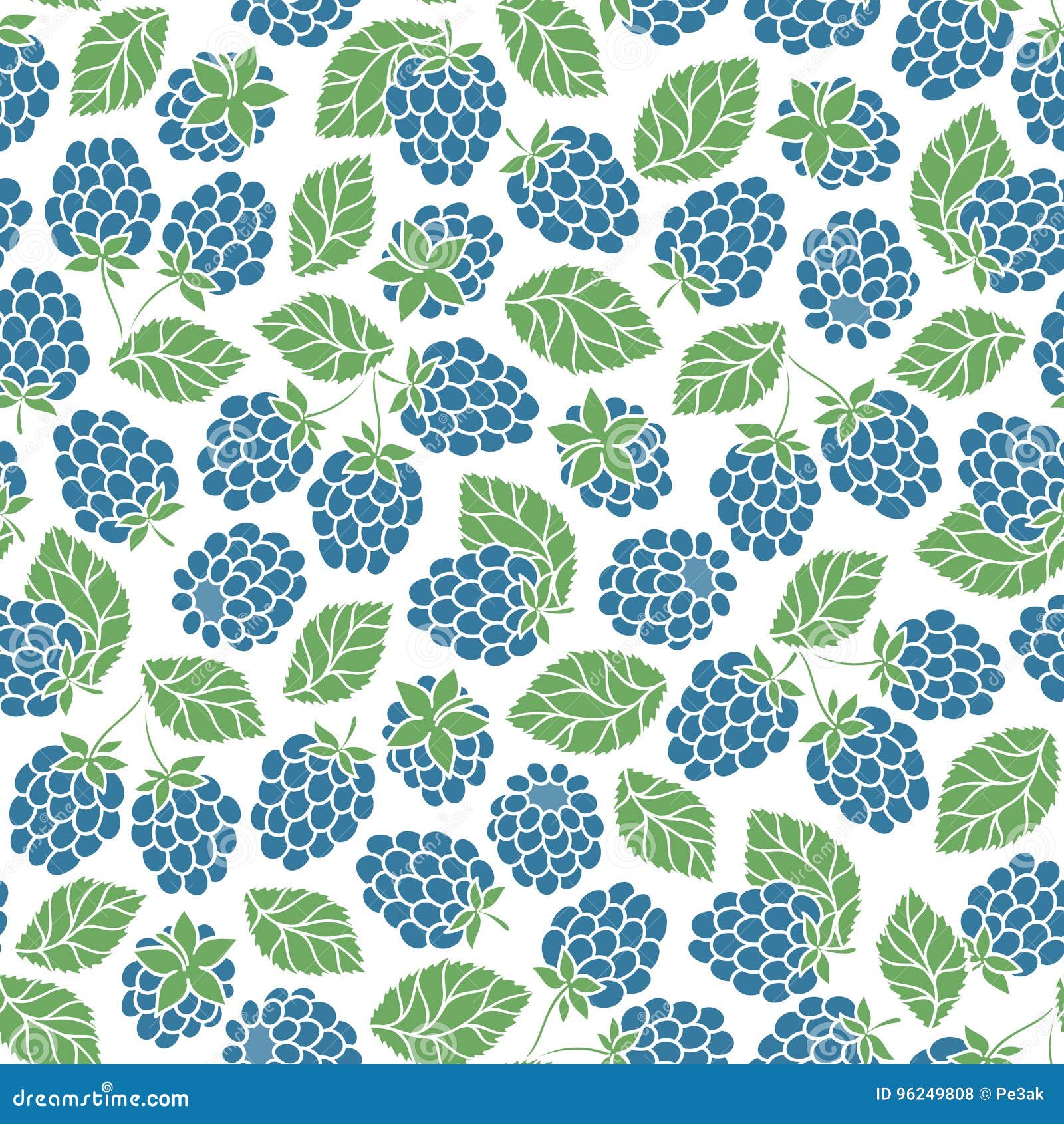 Seamless Pattern of Blackberry Stock Illustration - Illustration of ...