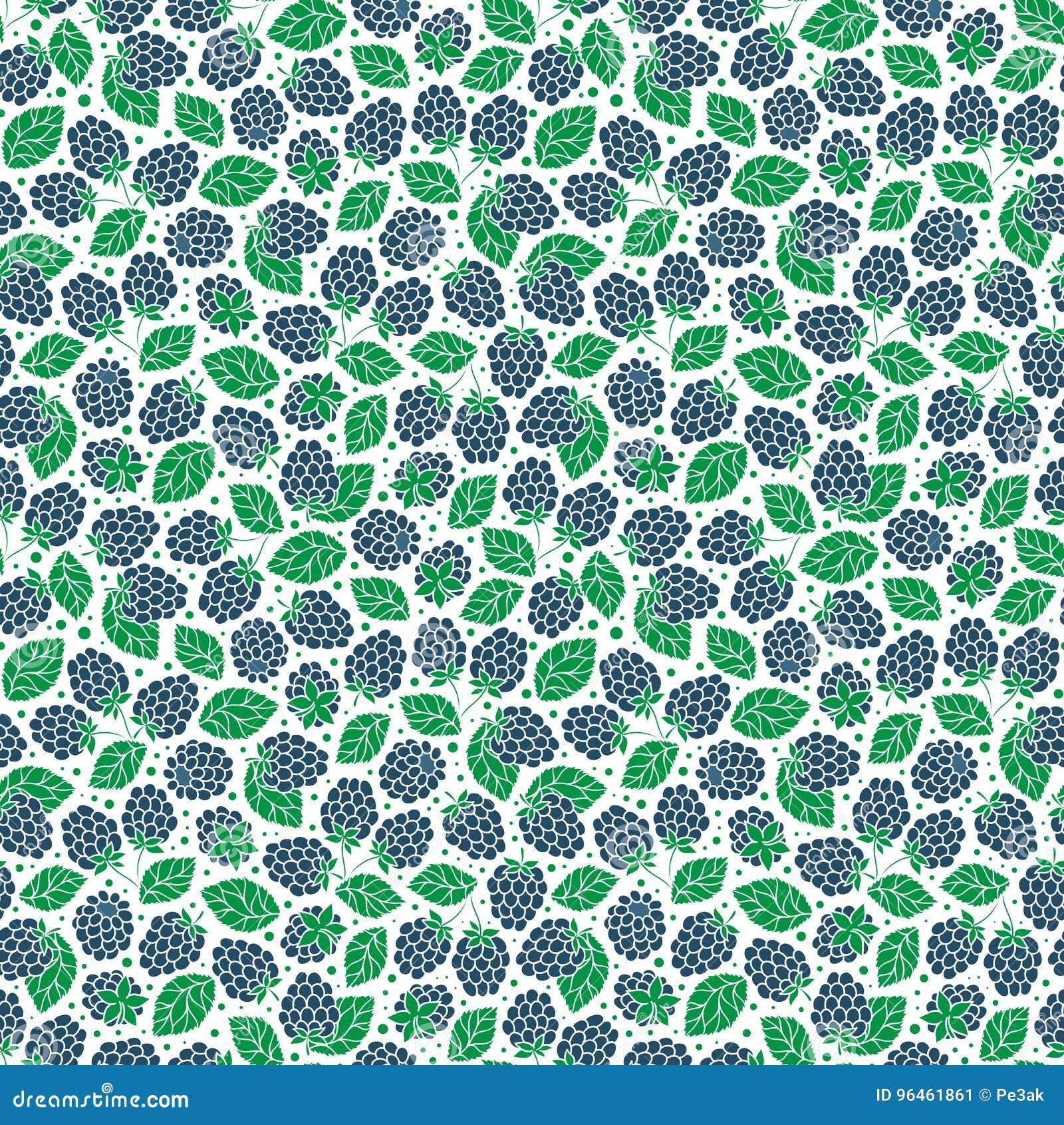 Seamless Pattern of Blackberry Stock Illustration - Illustration of ...