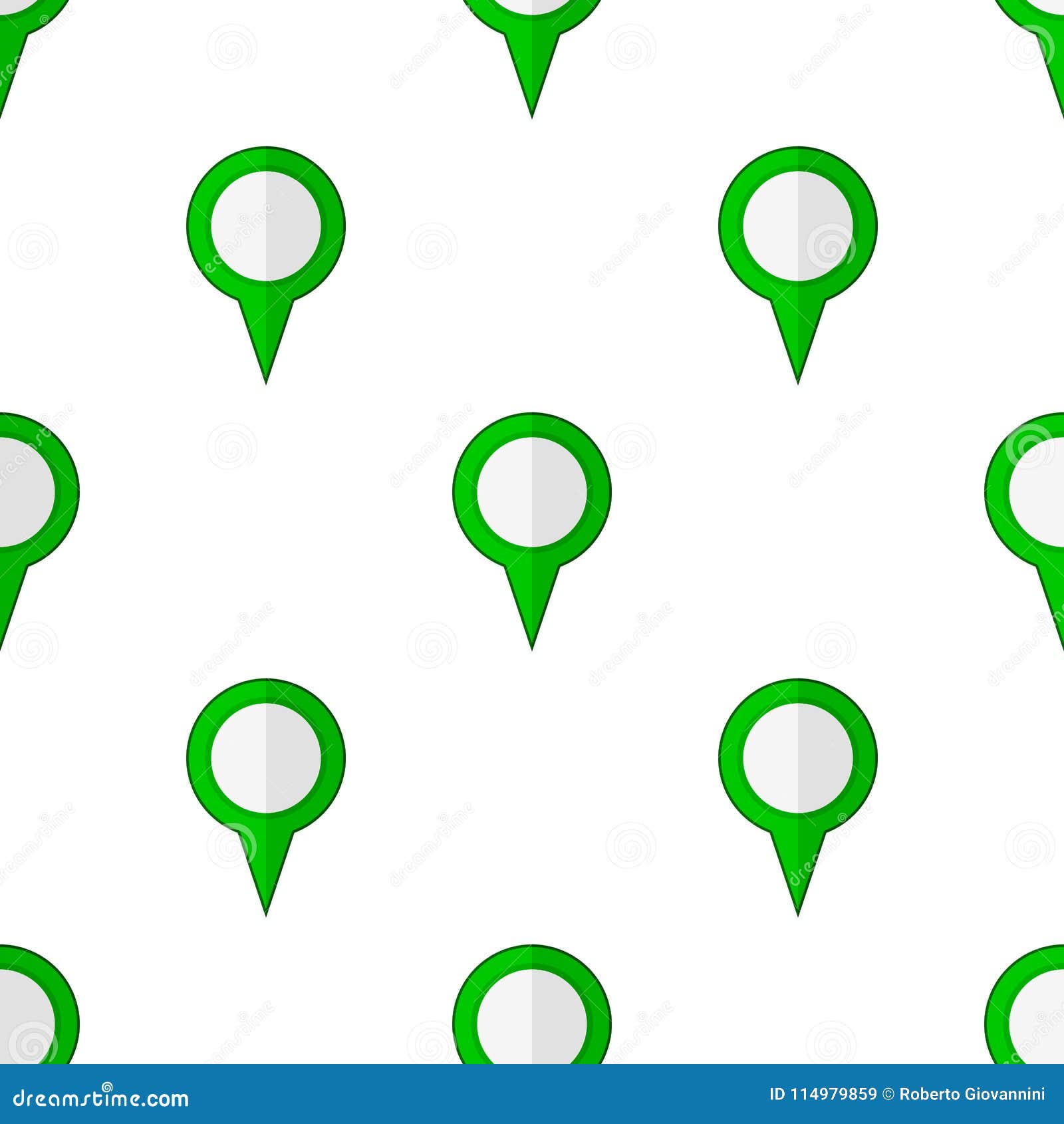 Green Blank GPS Icon Seamless Pattern Stock Vector - Illustration of ...