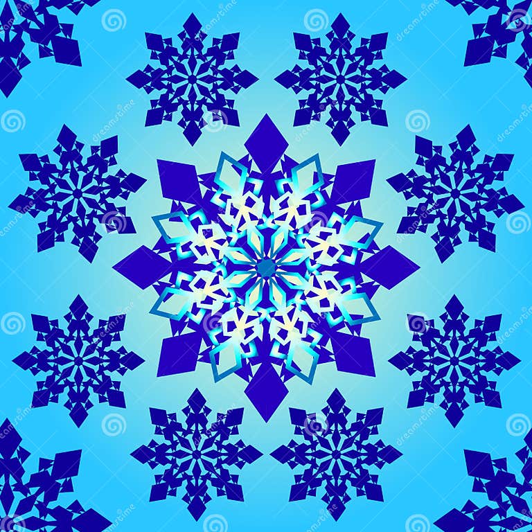 Seamless Pattern on a Blue Gradient Background. Vector Stock Vector ...