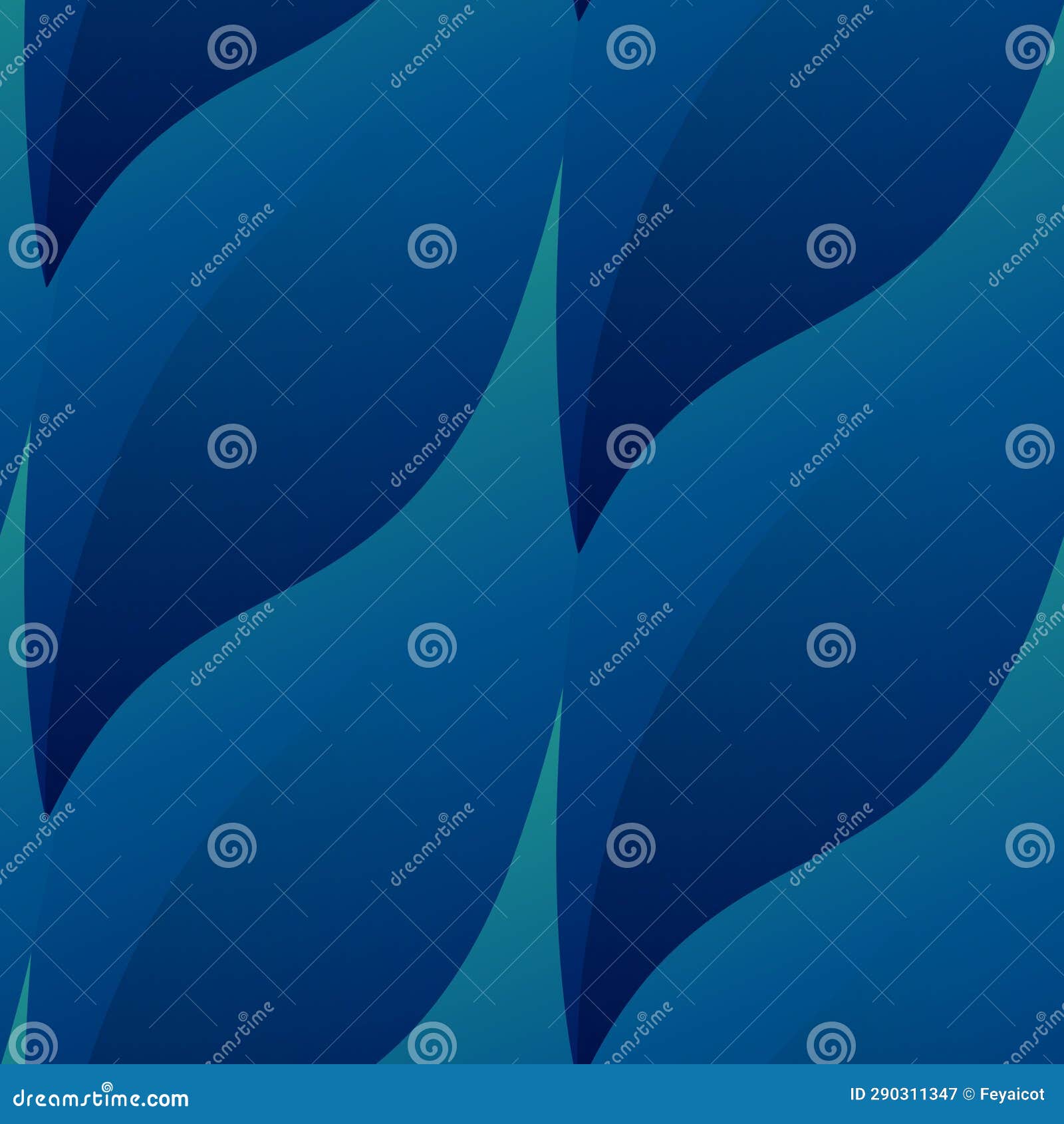 Seamless Pattern, Abstract Background with Sharp Blue Waves. Vector ...