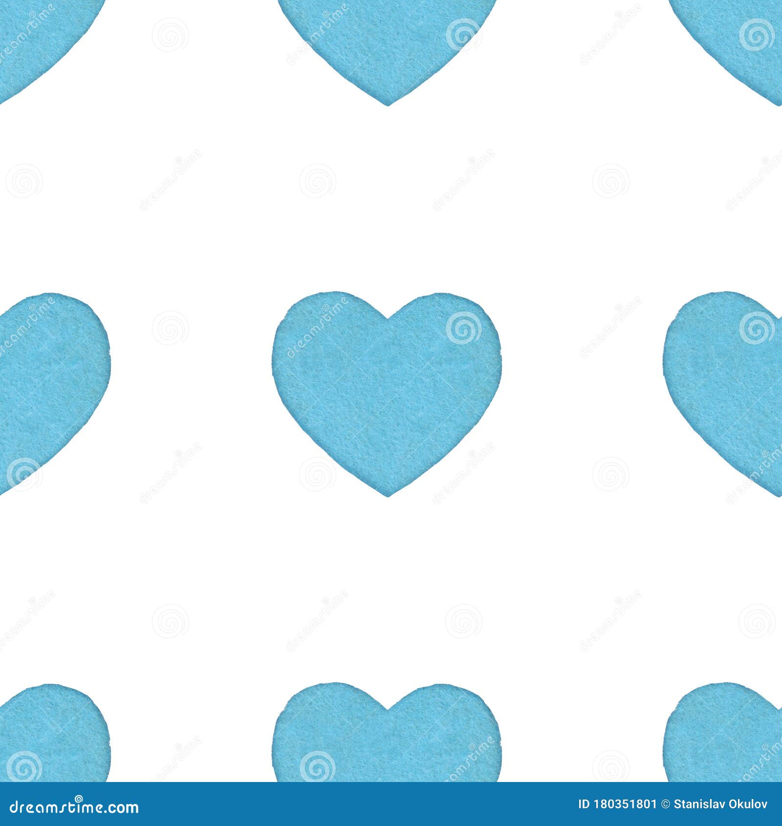 Seamless Pattern of Blue Hearts. Love Concept Stock Illustration ...