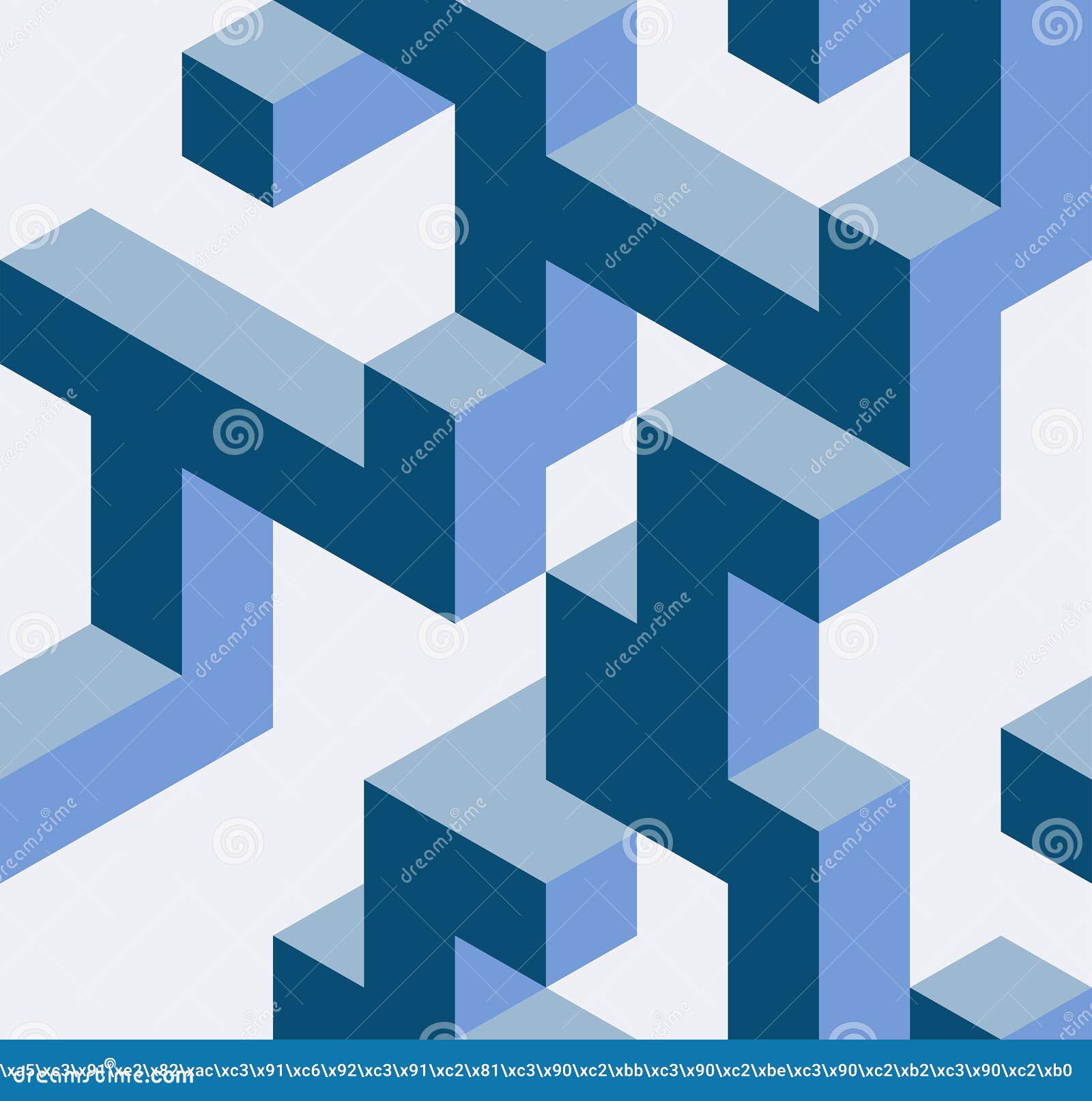 Seamless pattern blue maze stock vector. Illustration of blue - 225077568