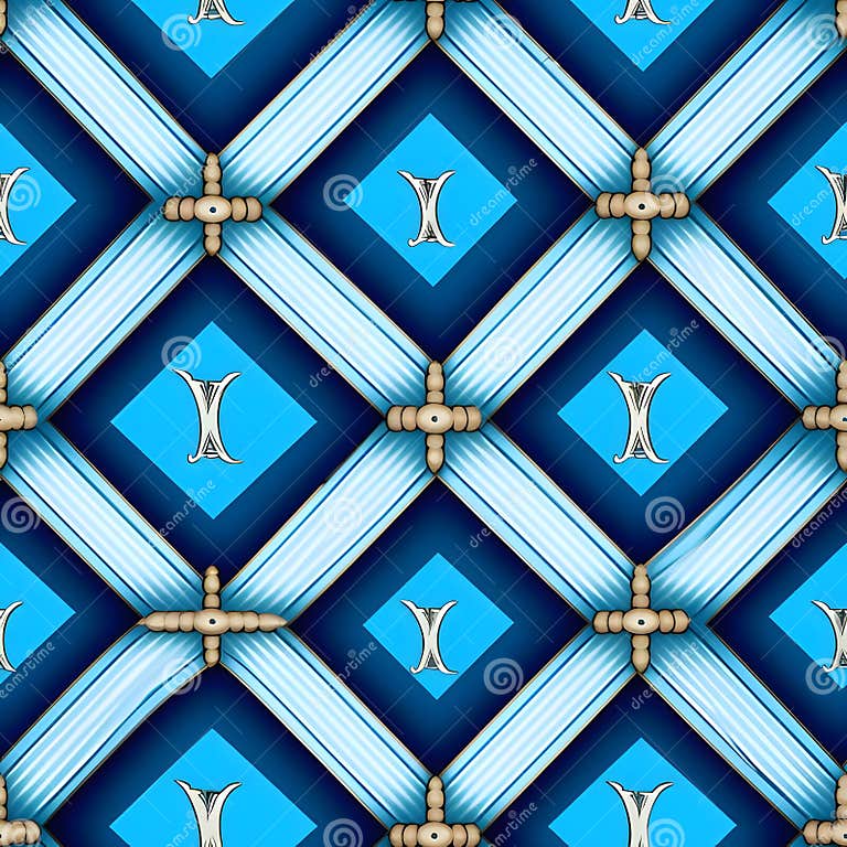 Seamless Pattern with Blue Rhombus. Vector Illustration Stock Vector ...