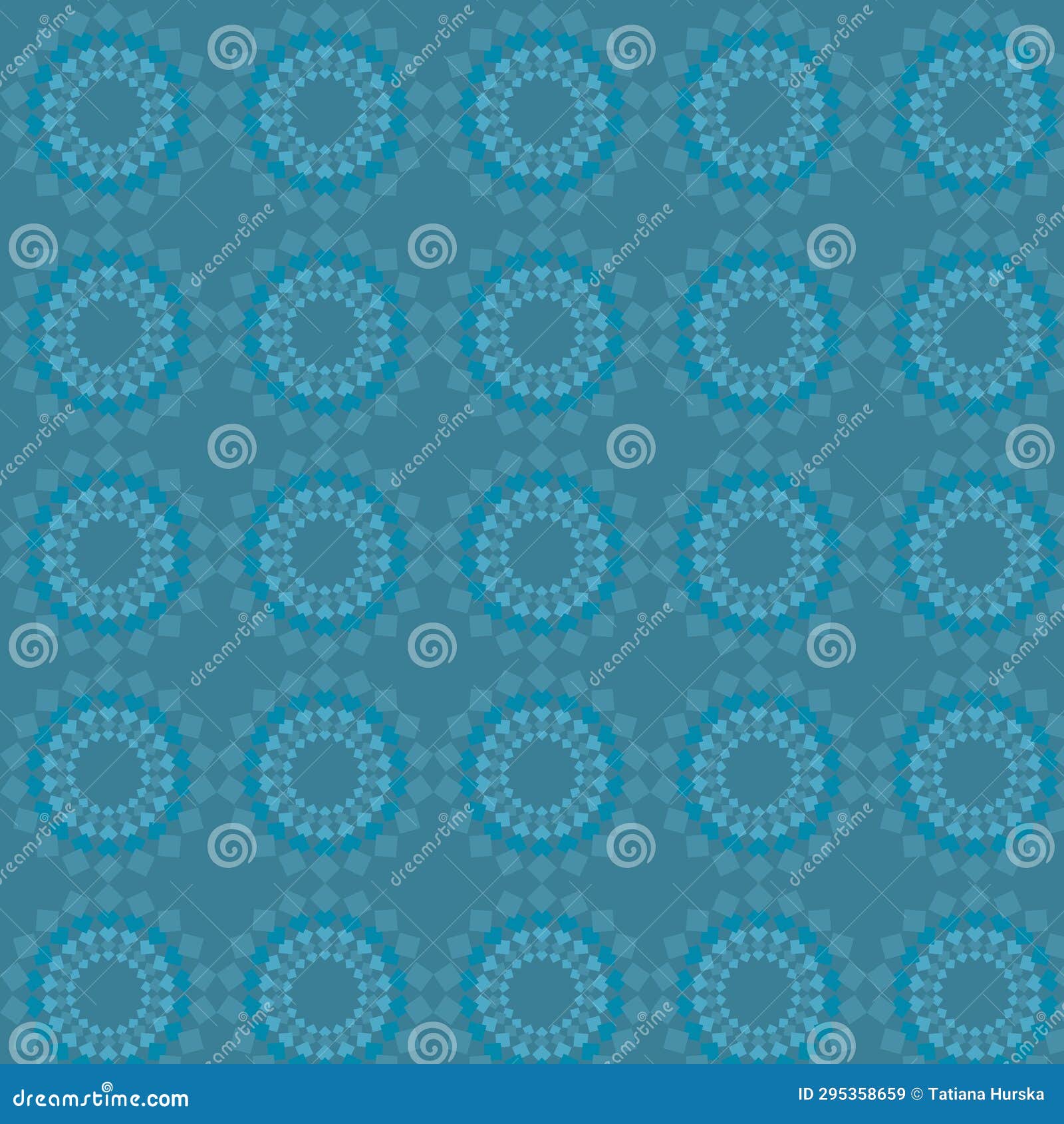 Seamless Pattern of Blue Rings Stock Illustration - Illustration of ...