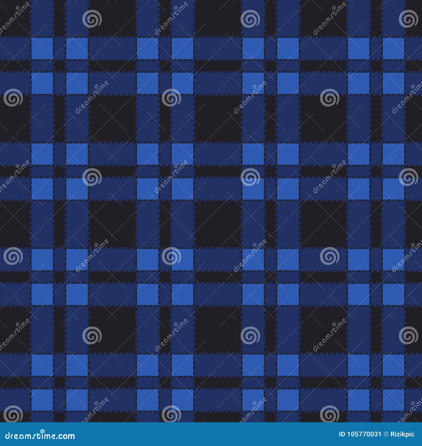 Seamless Pattern of Blue Tartan. Stock Vector - Illustration of decor ...