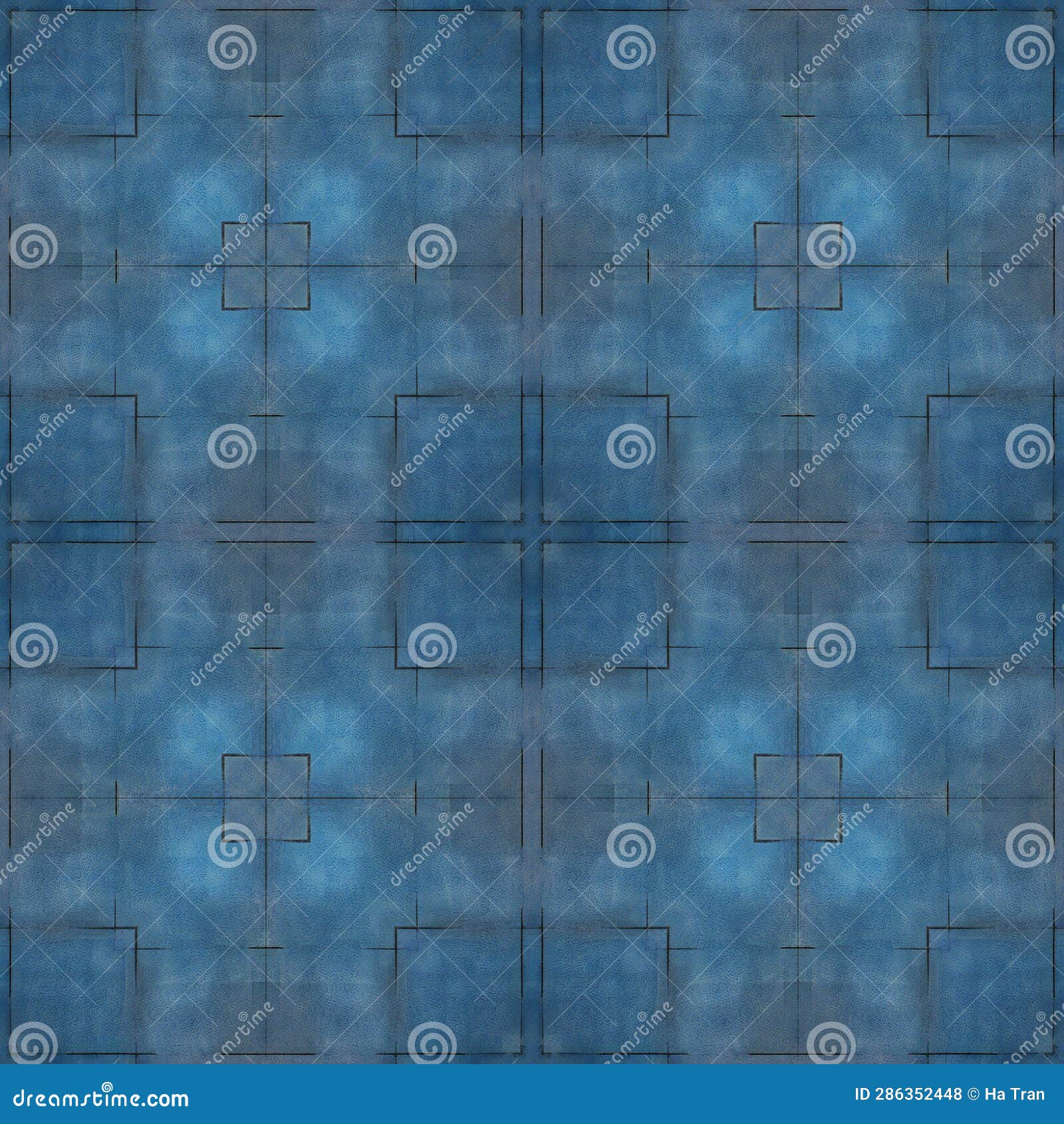 Seamless Pattern of Blue Tiles, Seamless Texture Stock Photo - Image of ...