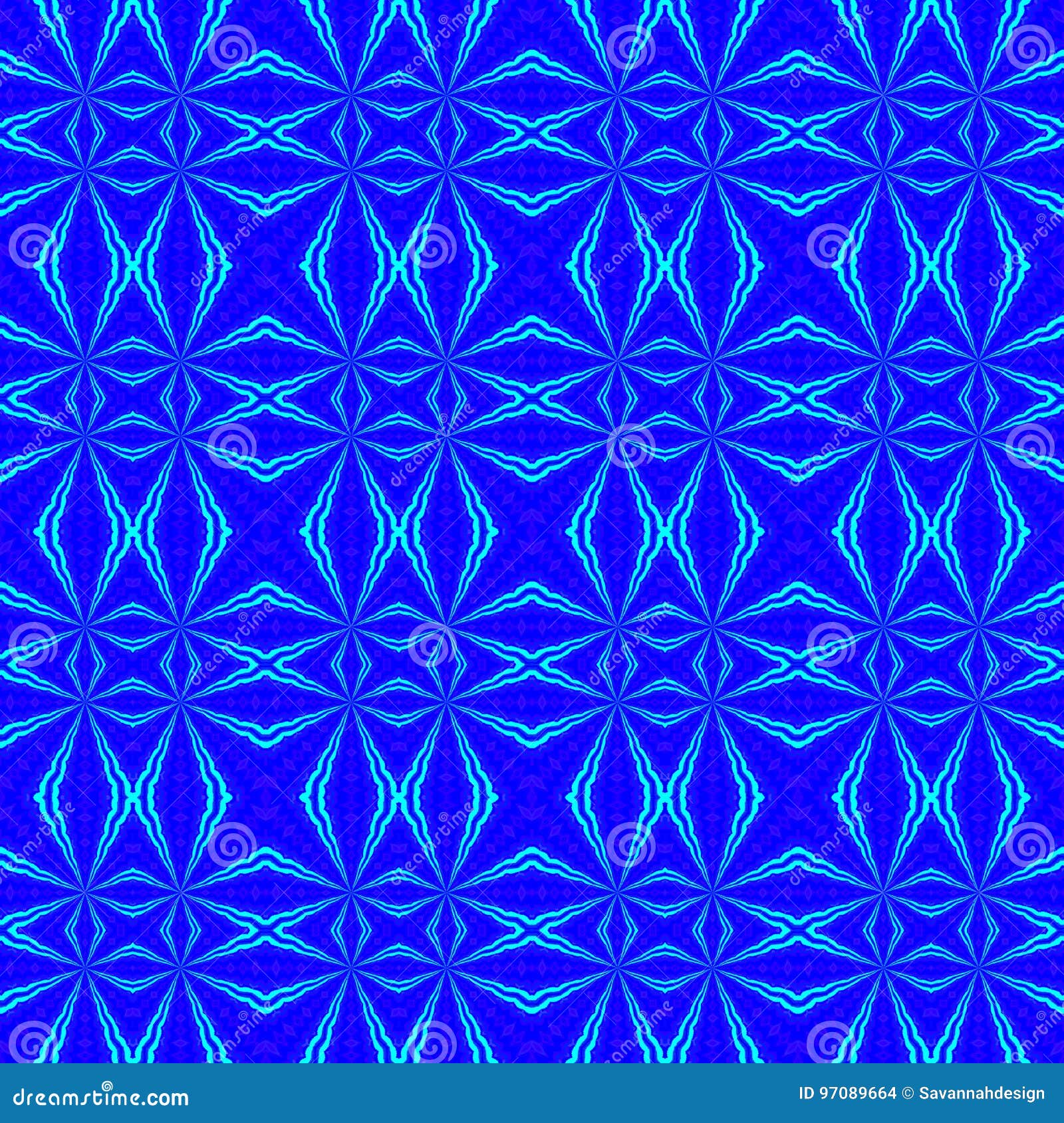 Seamless Pattern Blue Turquoise Stock Illustration - Illustration of ...