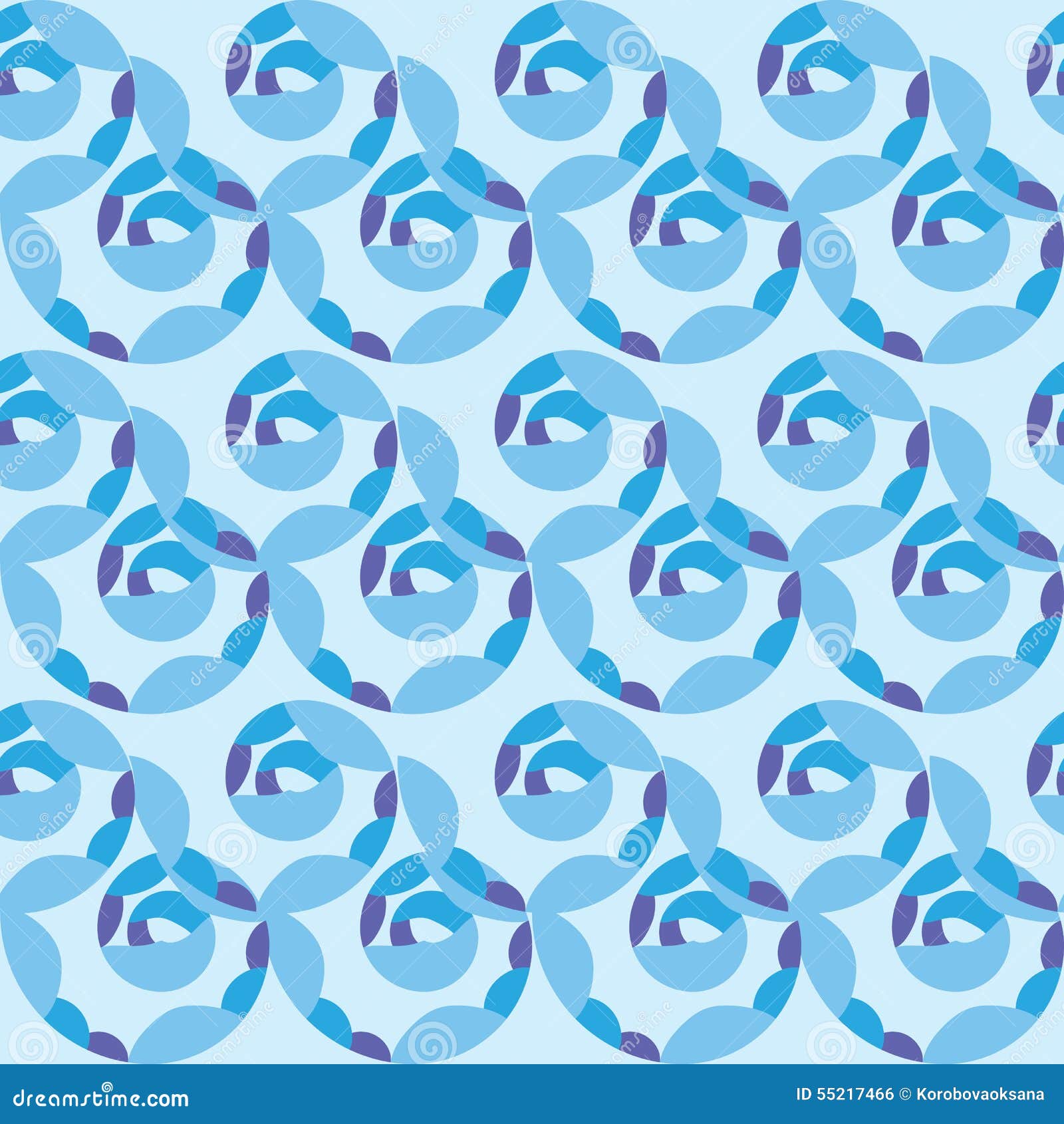 Seamless Pattern of Blue Waves of the Sea Stock Vector - Illustration ...