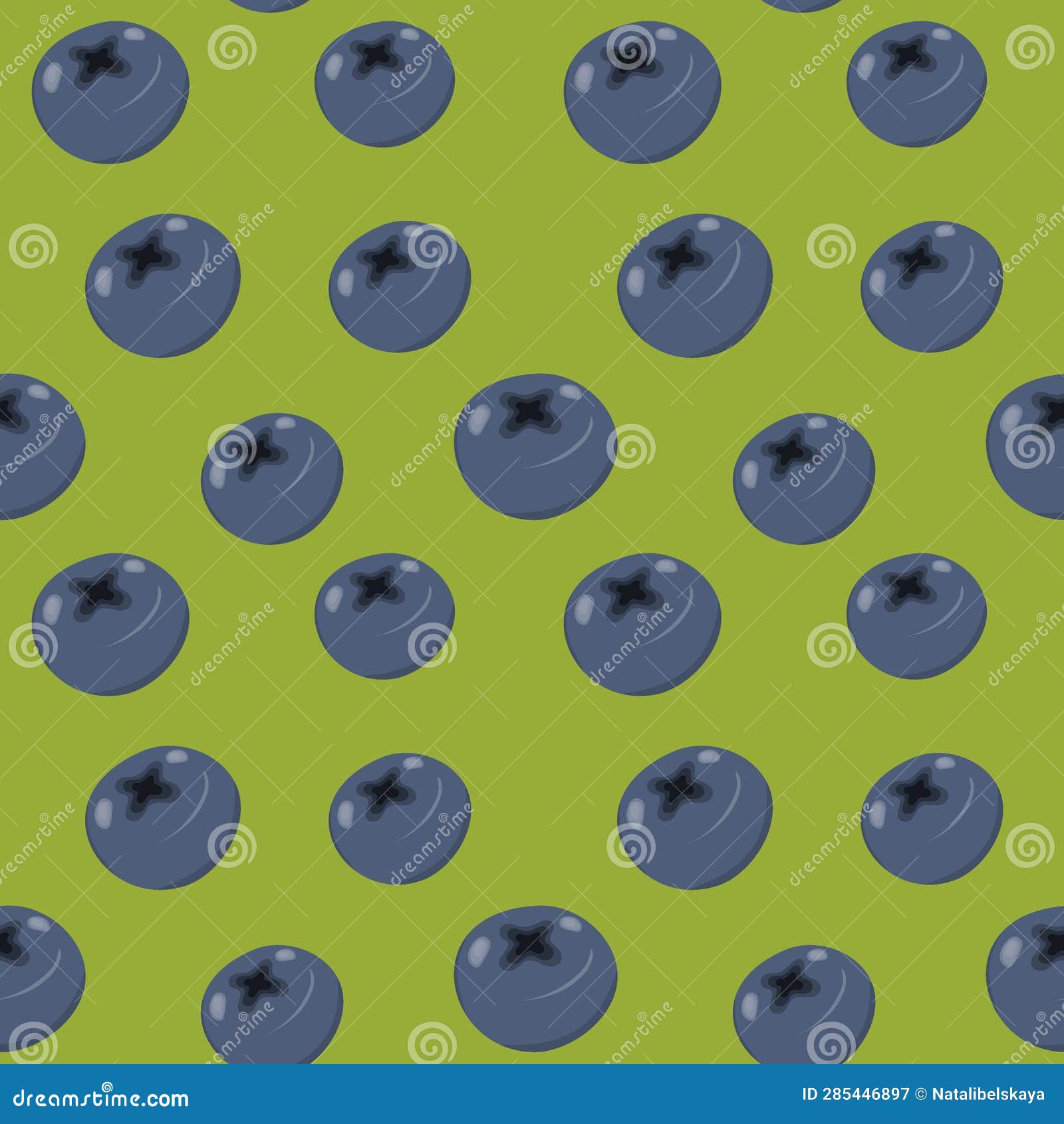 Seamless Pattern of Blueberries in Trendy Shades. Vector Abstract ...