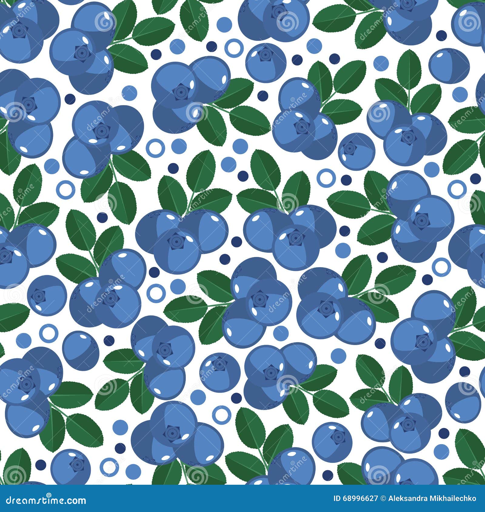 Seamless Pattern with Blueberry. Stock Vector - Illustration of pattern ...
