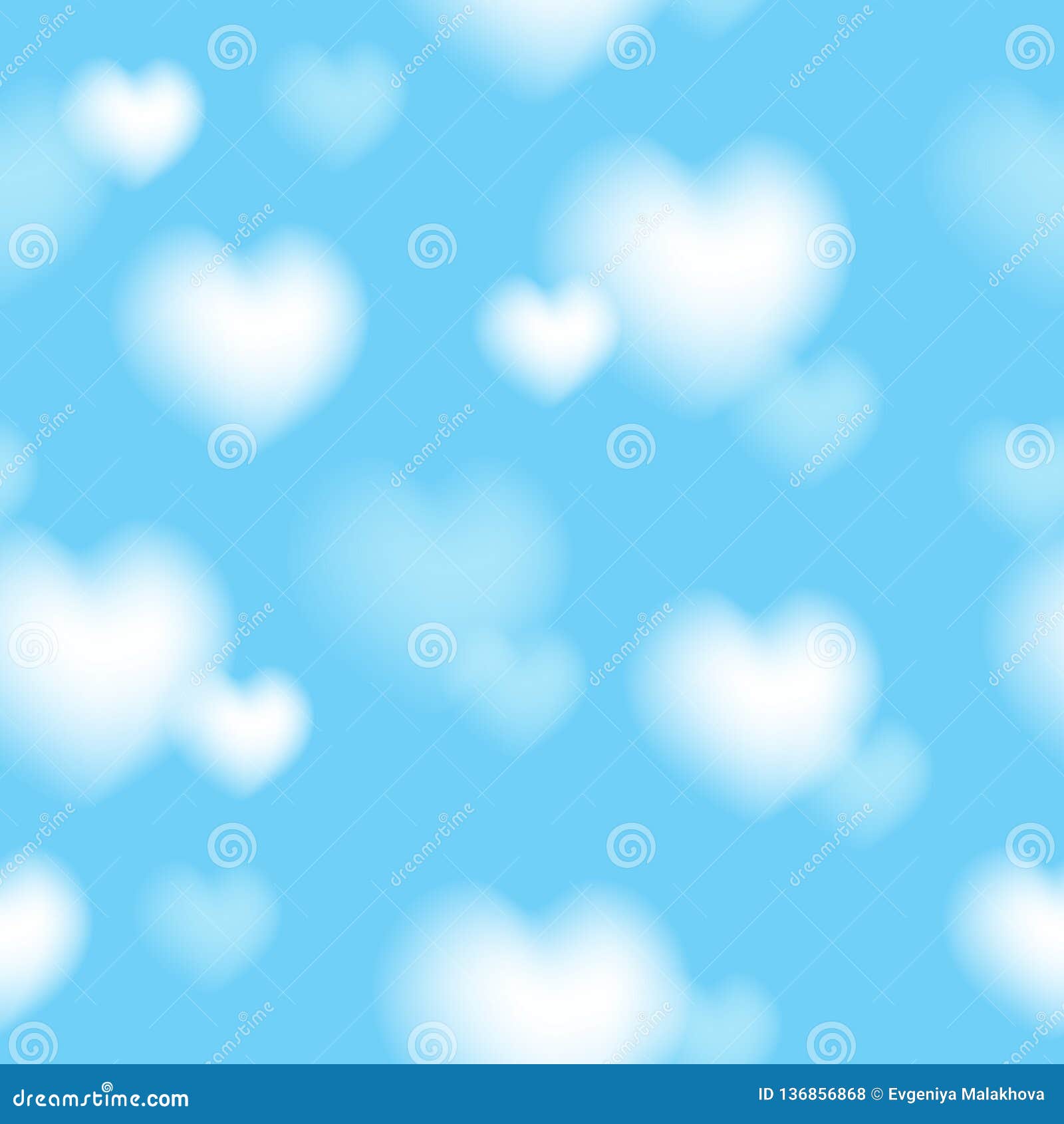 Seamless Pattern with Blurred Hearts Stock Vector - Illustration of ...