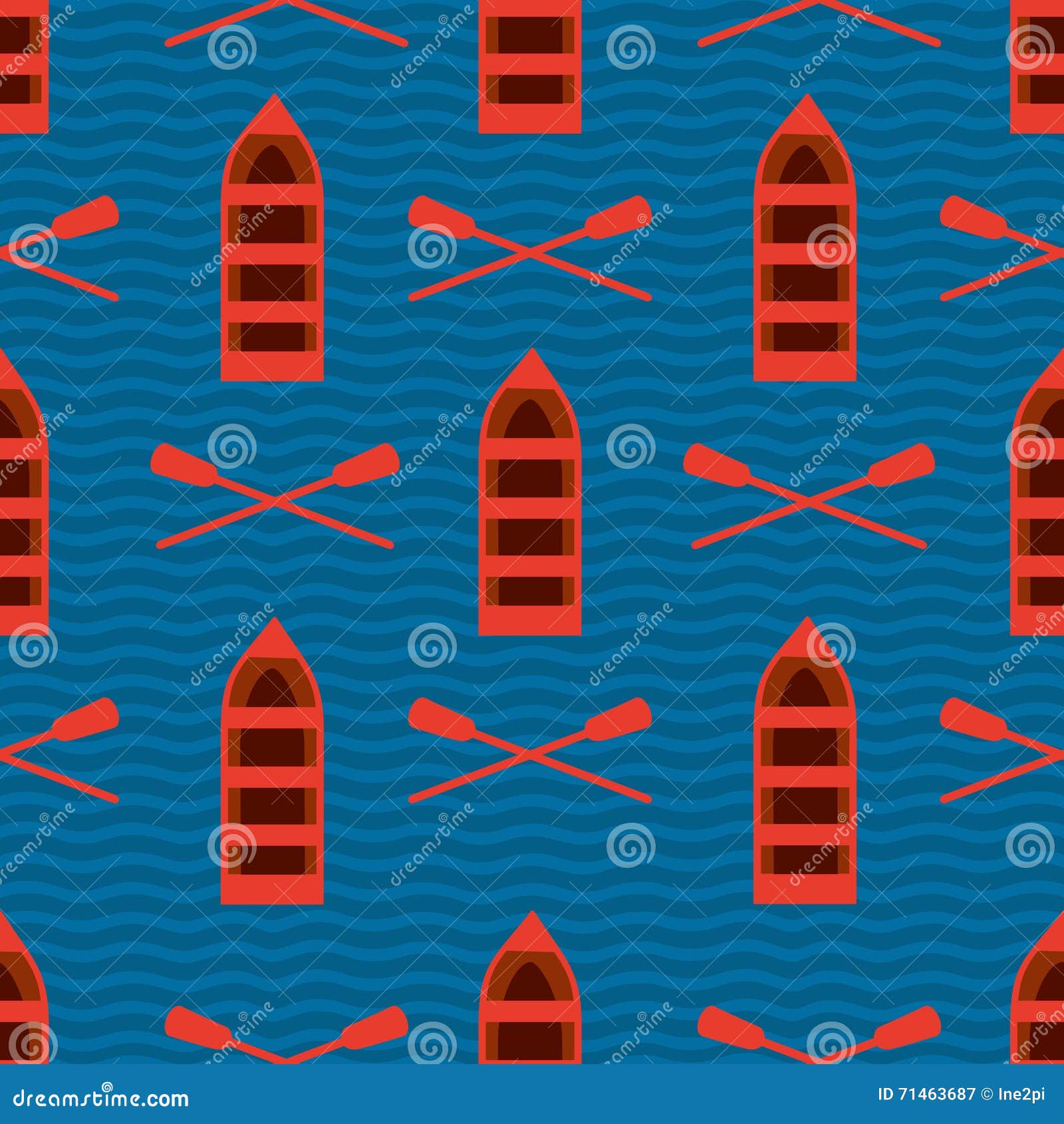 Seamless Pattern with Boats. Marine Theme. Vector Texture. Stock Vector ...