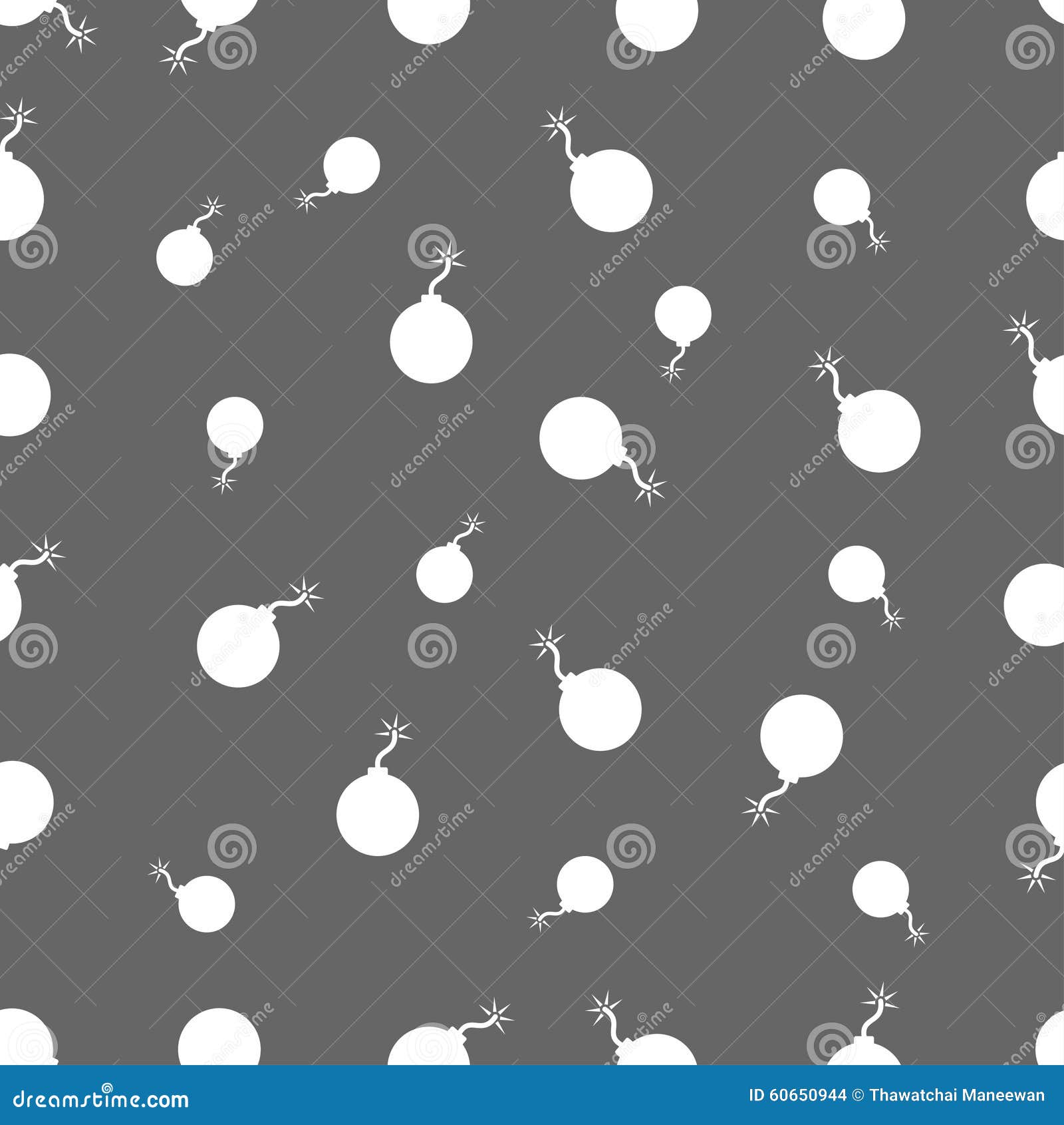 Seamless Pattern with Bomb about To Blast Stock Vector - Illustration ...