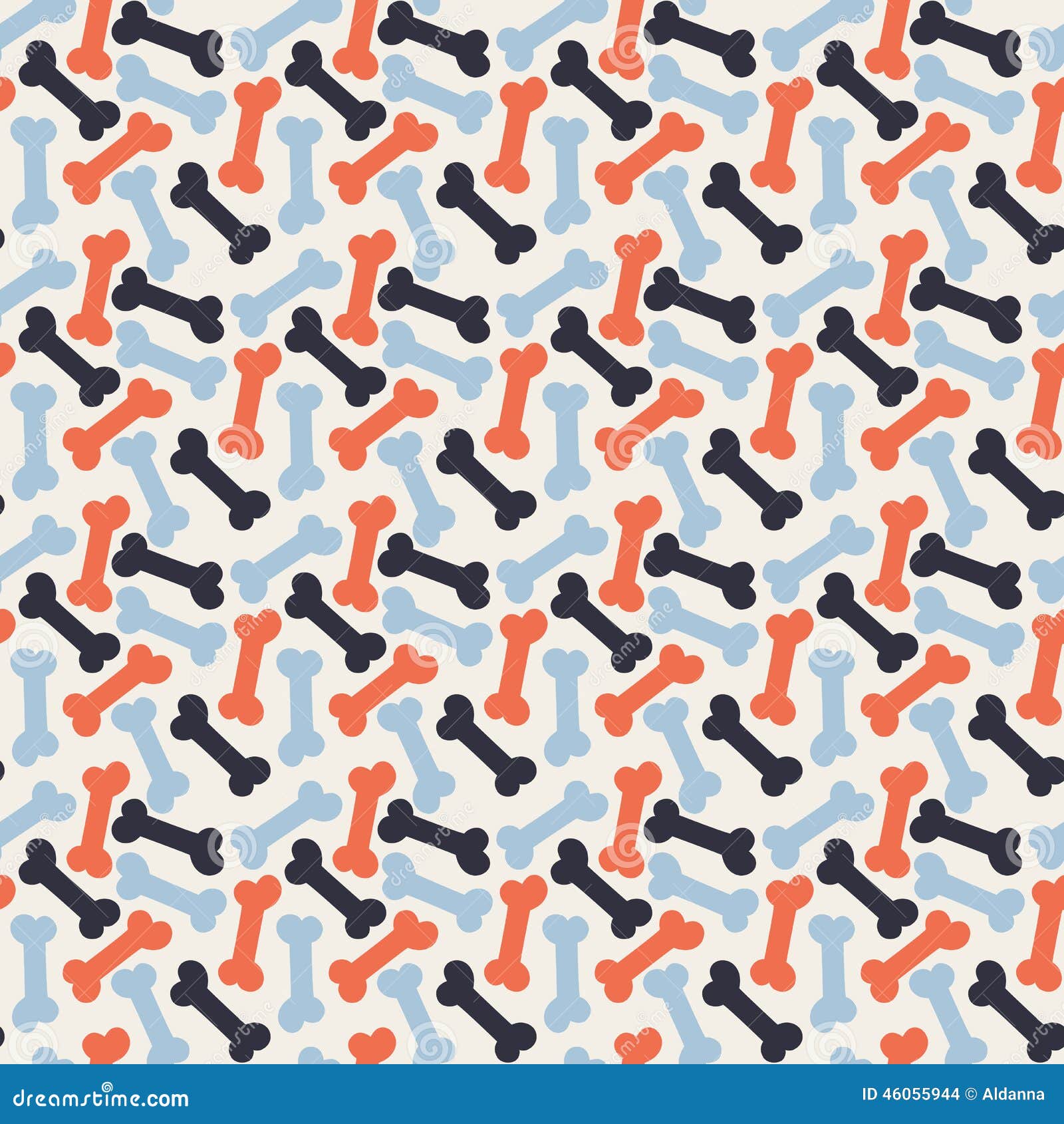 Seamless pattern with Bone stock vector. Illustration of print - 46055944
