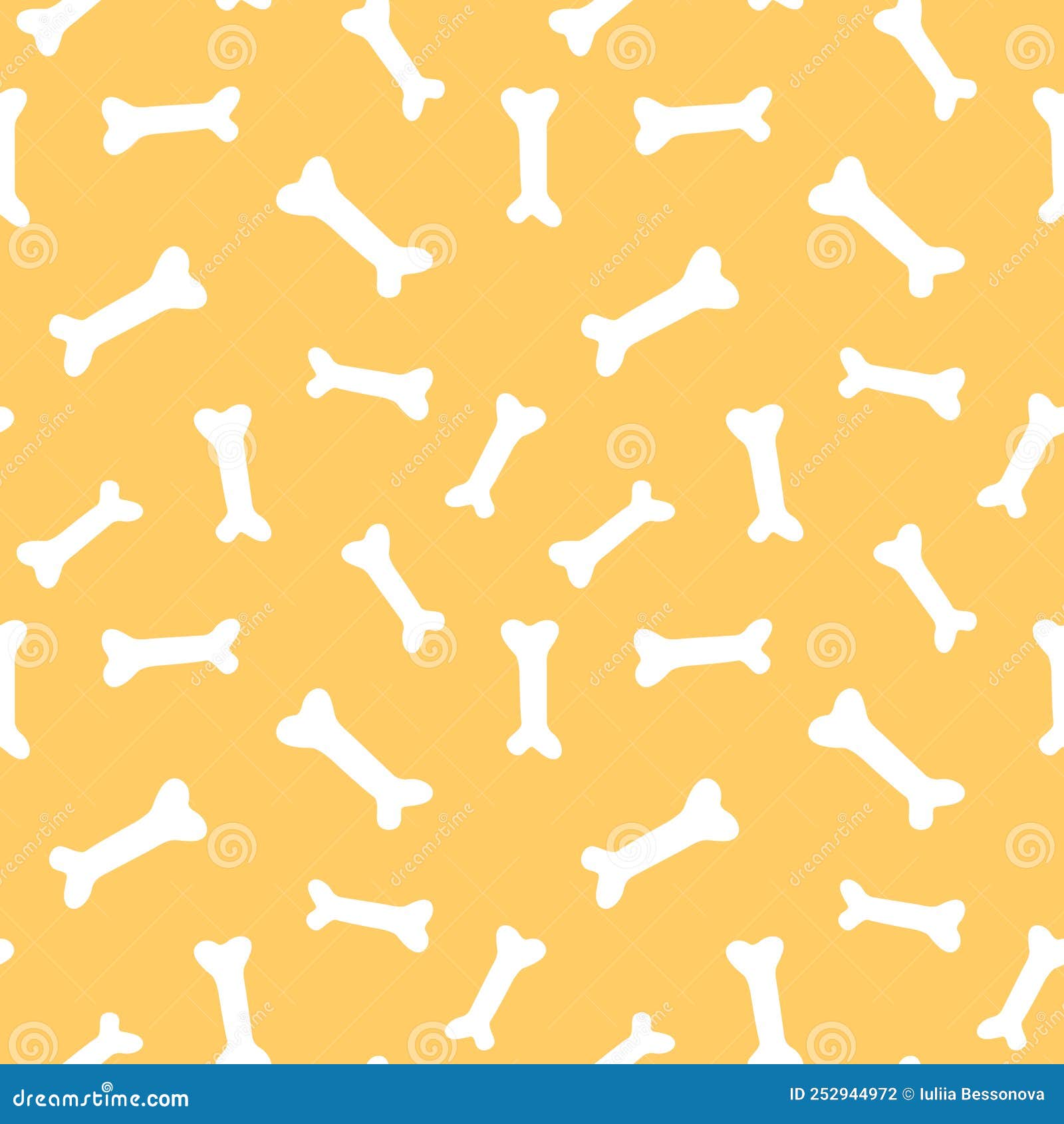 Seamless Pattern with Bones. Background and Texture in Flat Style Stock ...