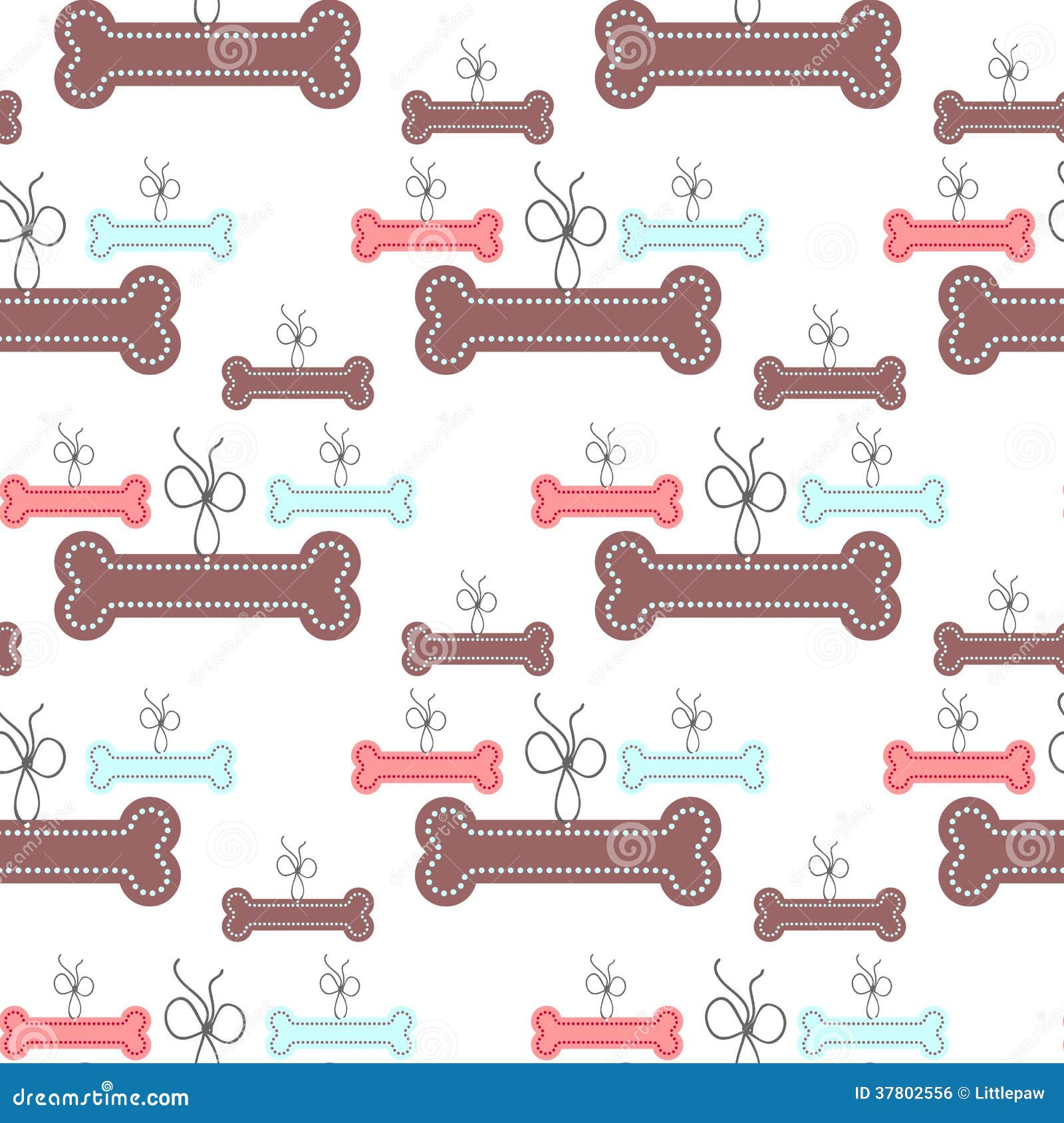 Seamless Pattern with Bones for Puppies Stock Vector - Illustration of ...