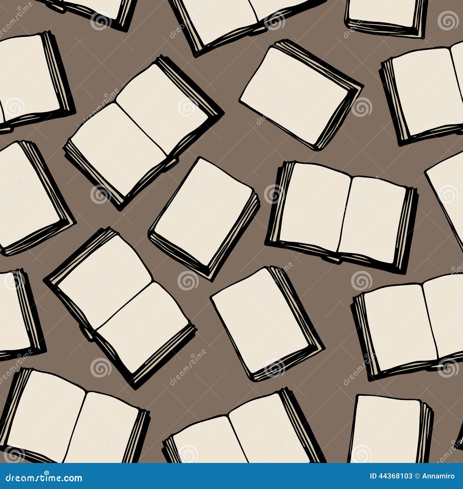 Seamless pattern of books stock vector. Illustration of book - 44368103