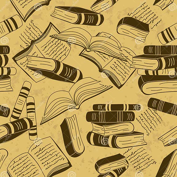 Seamless pattern of books stock vector. Illustration of reading - 32913261