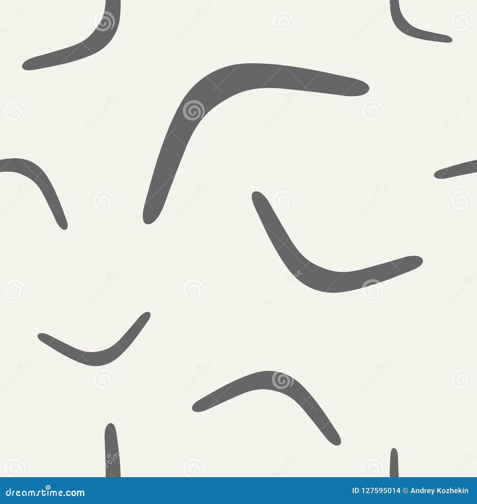 Seamless Pattern of Boomerangs. Stock Vector - Illustration of object ...