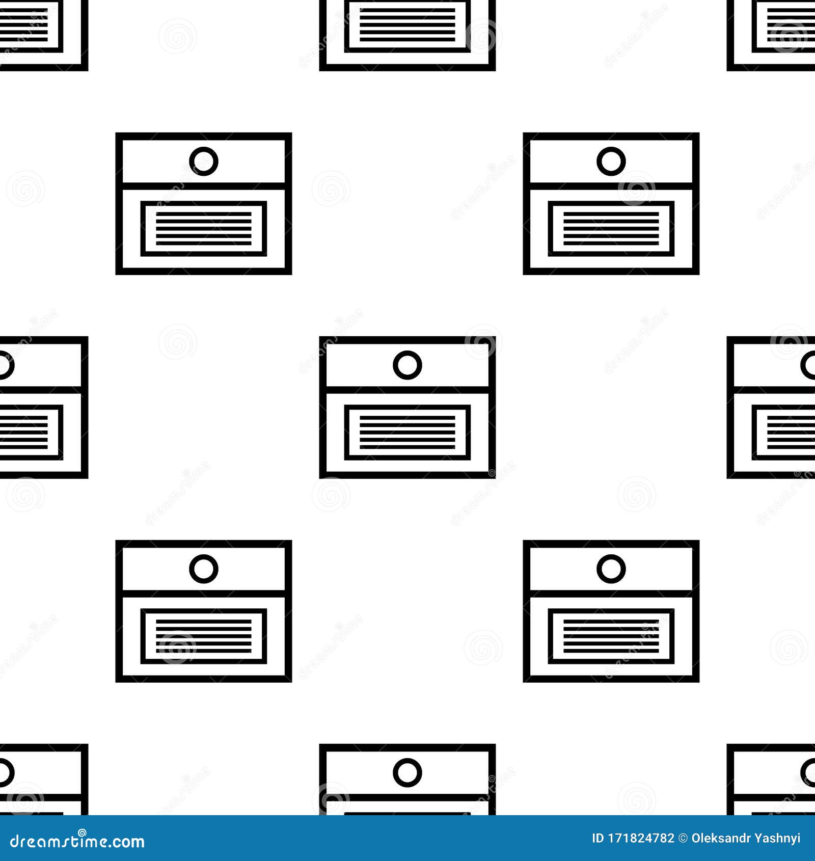 Seamless Pattern with Box for Documents on White Background. File ...