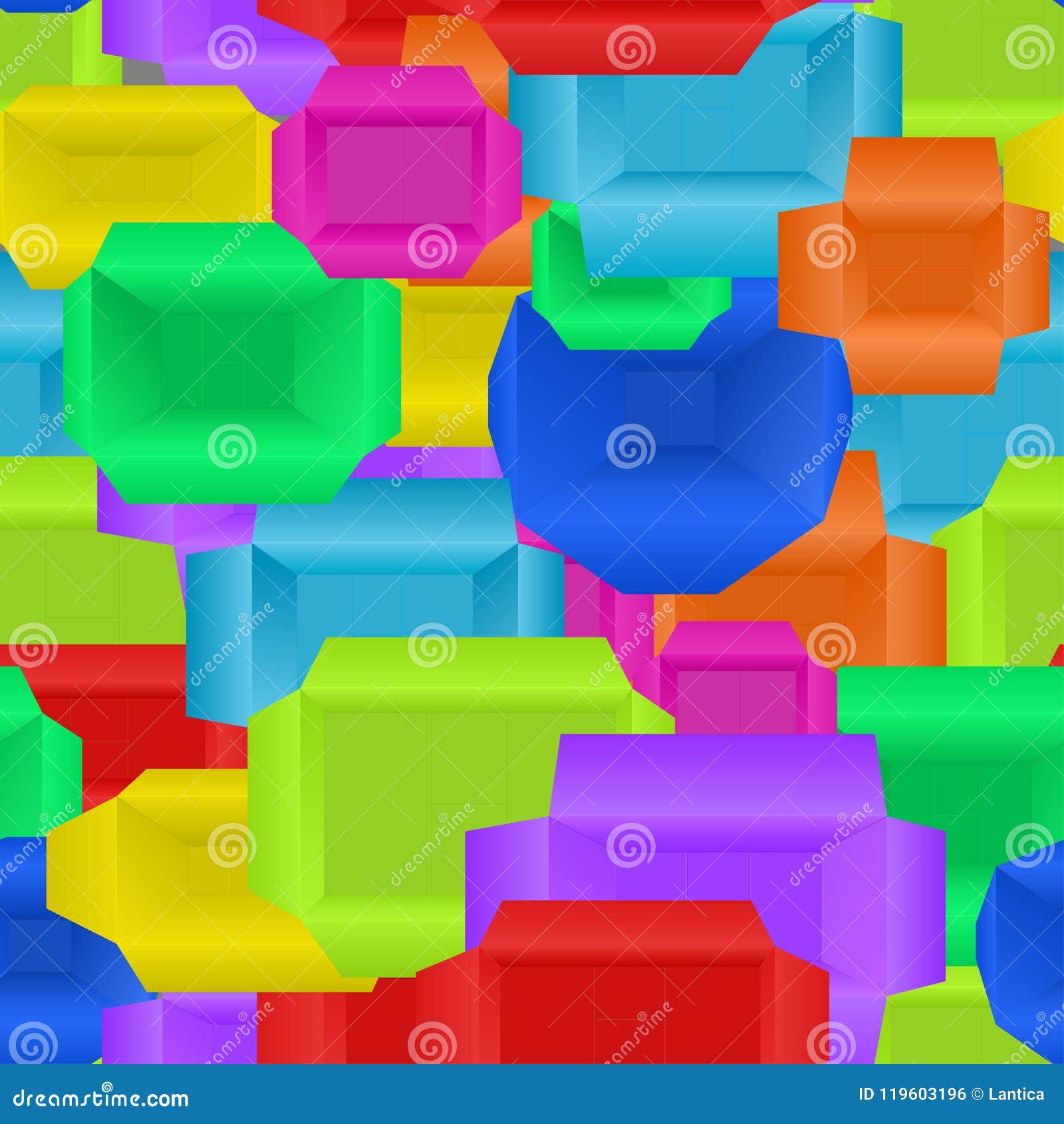 Seamless Pattern of Boxes Different Color and Sizes for Your Design ...