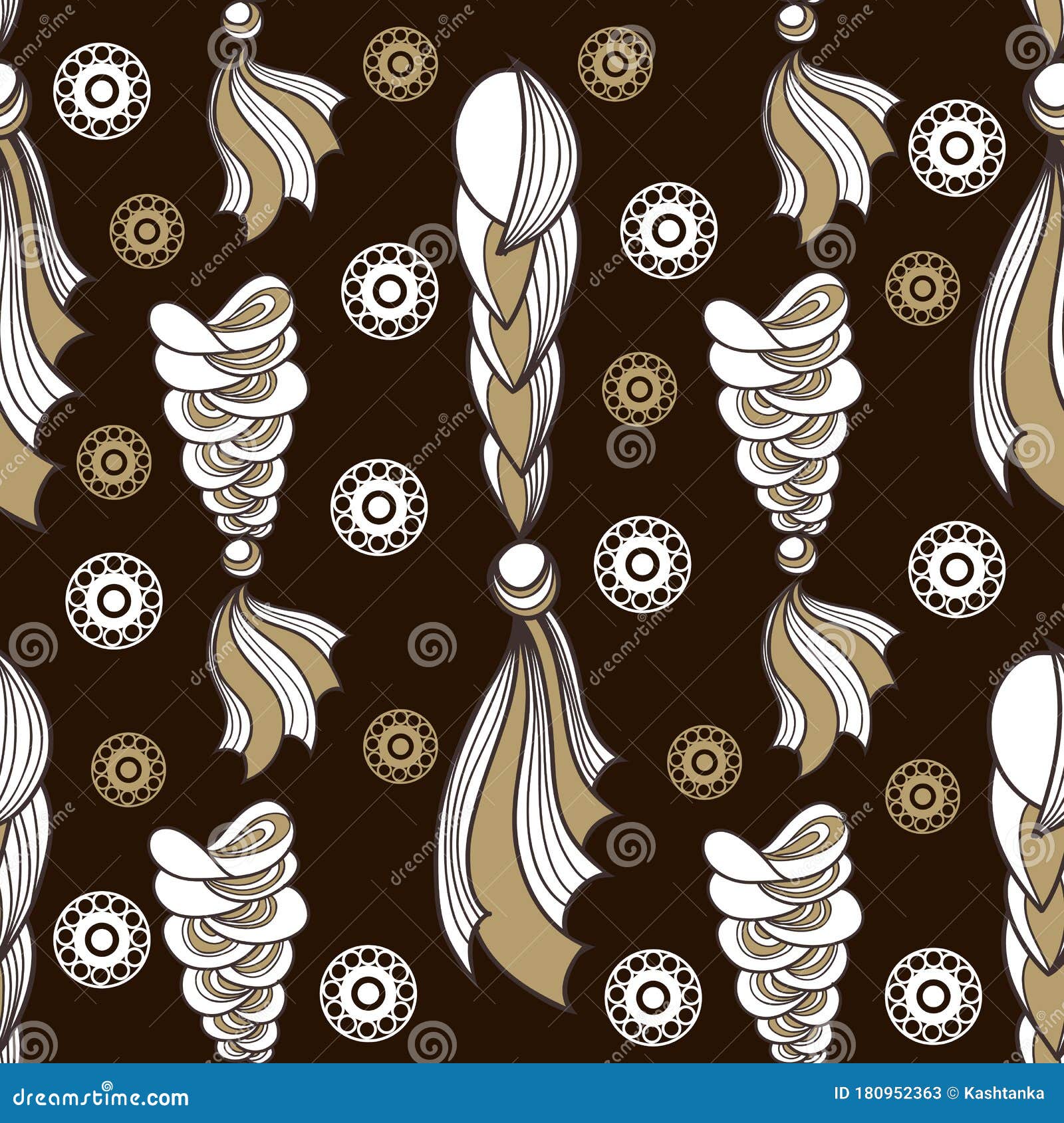 Seamless Pattern with Braids Stock Vector - Illustration of abstract ...
