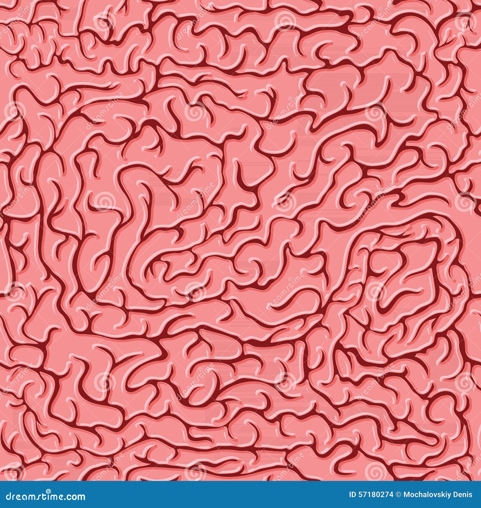 Seamless Pattern Brains. Vector Illustration Stock Illustration ...