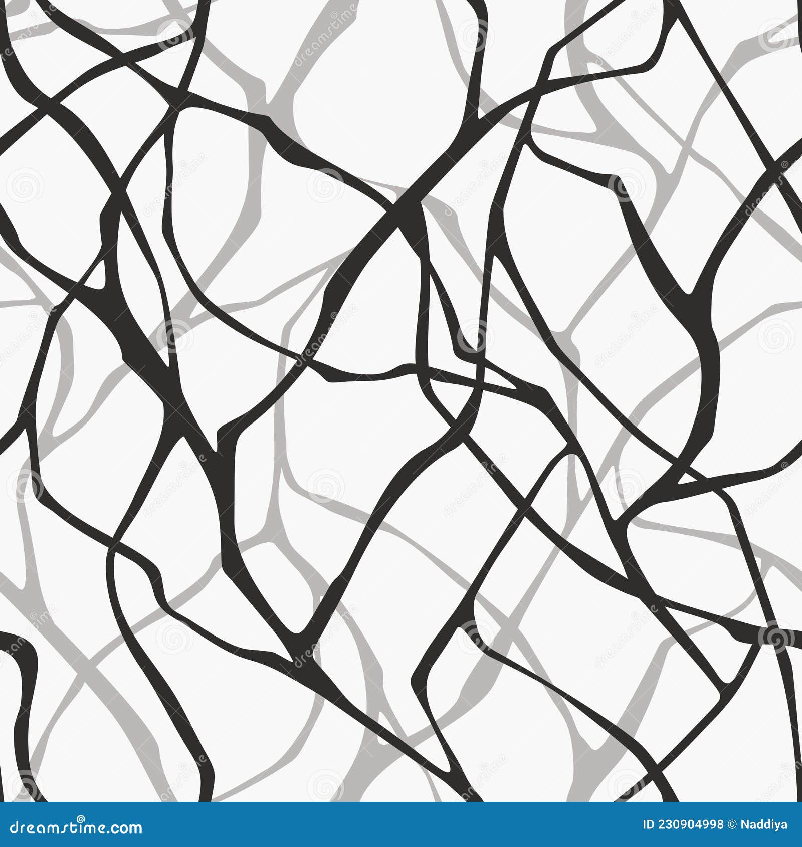 Seamless Pattern with Branches. Vector Black and White Illustration ...